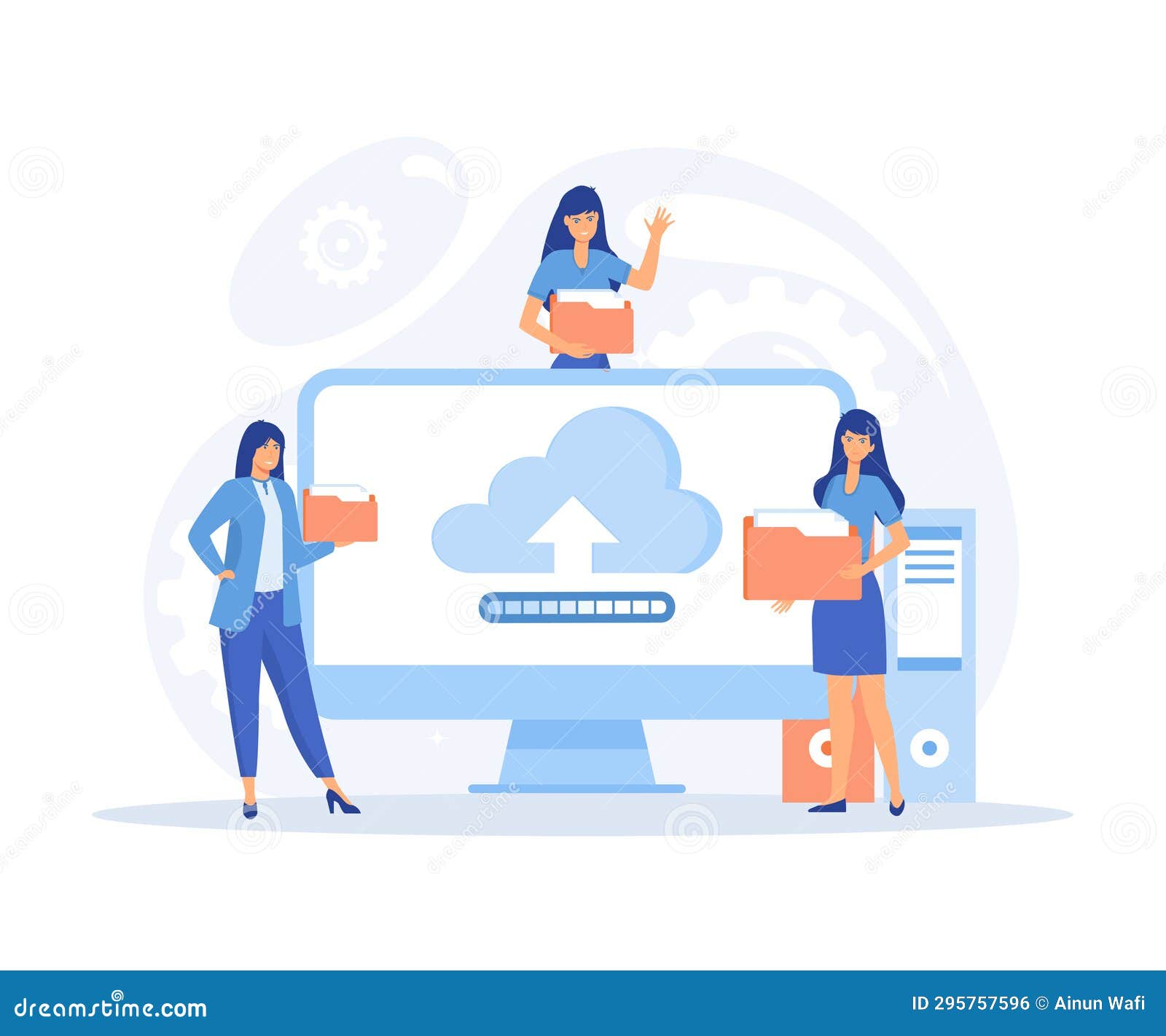 Web Or Internet Progress Loader Circle Icon In Blue Color. Vector ...