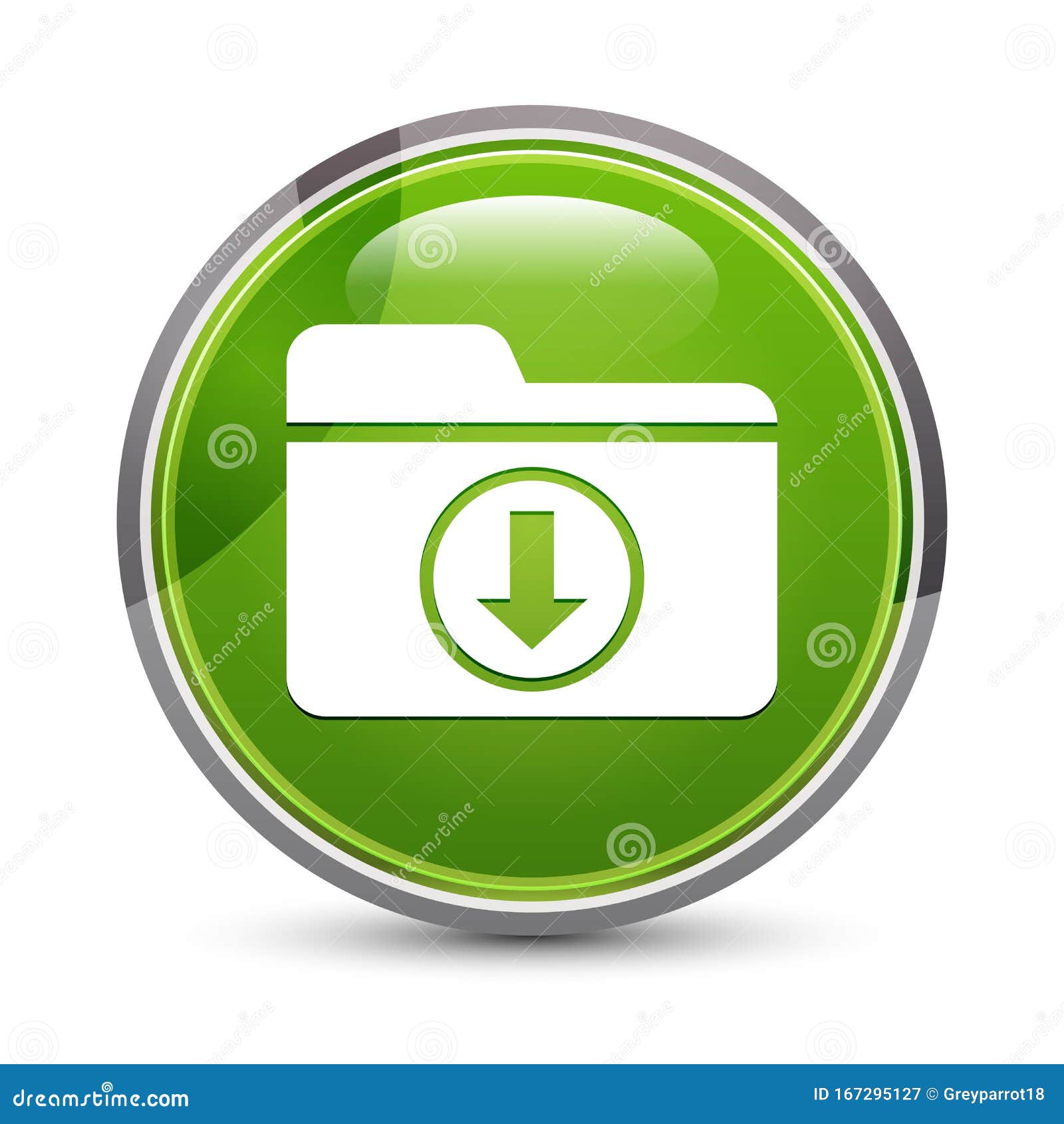 Download Files Icon Elegant Green Round Button Vector Illustration ...