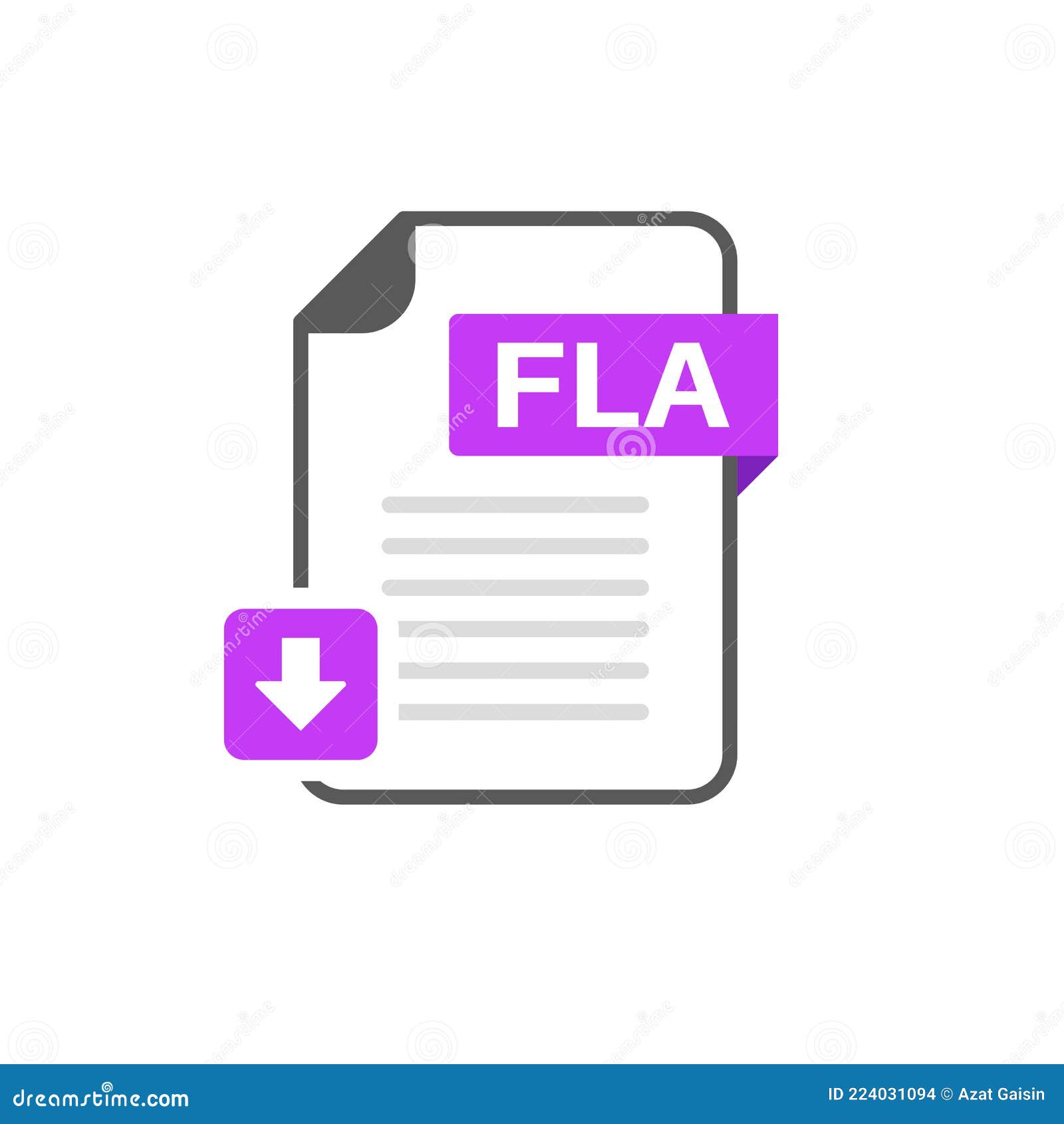 Download FLA File Format, Extension Icon Stock Illustration ...