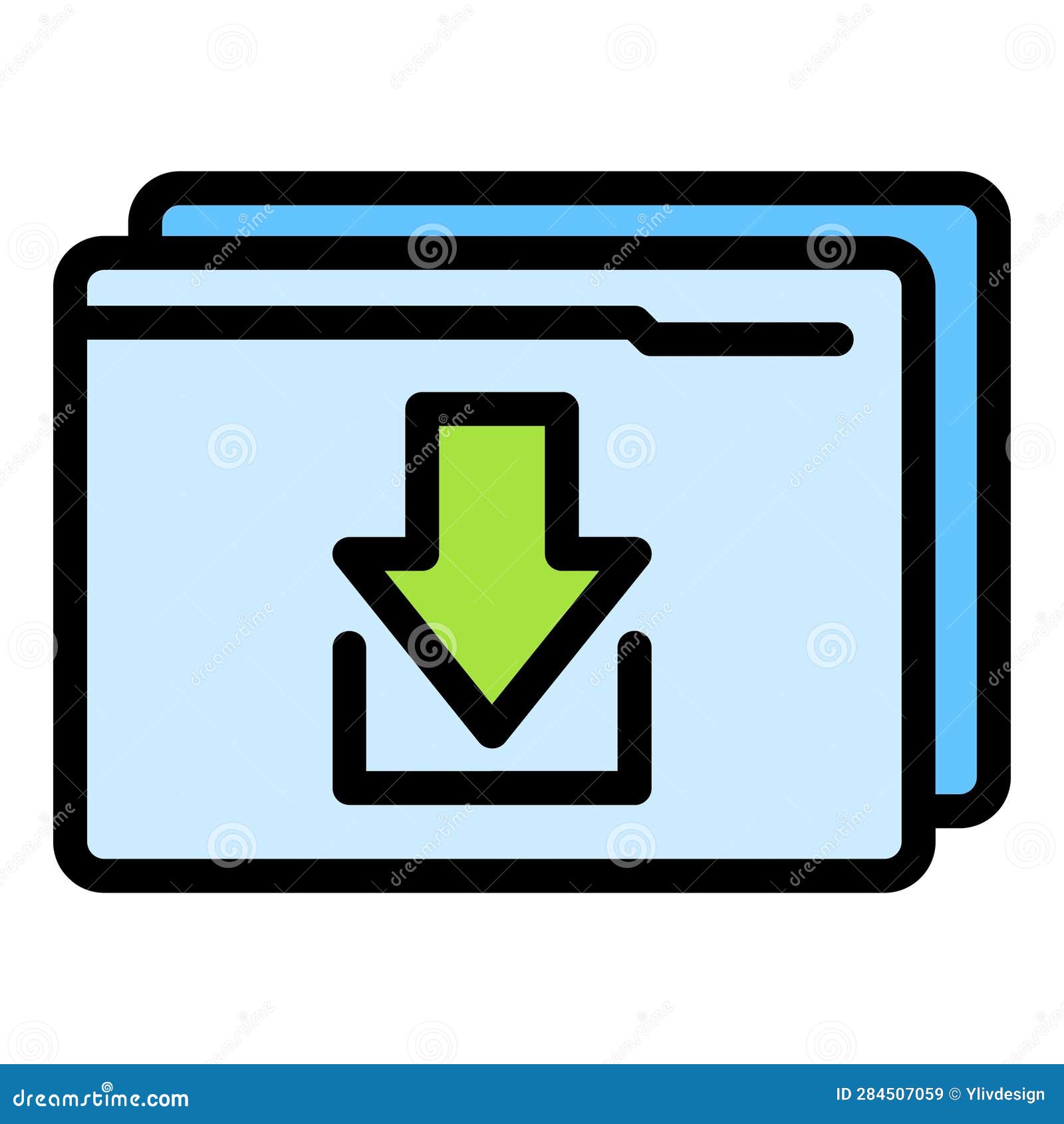 Download Folder Course Icon Vector Flat Stock Illustration ...