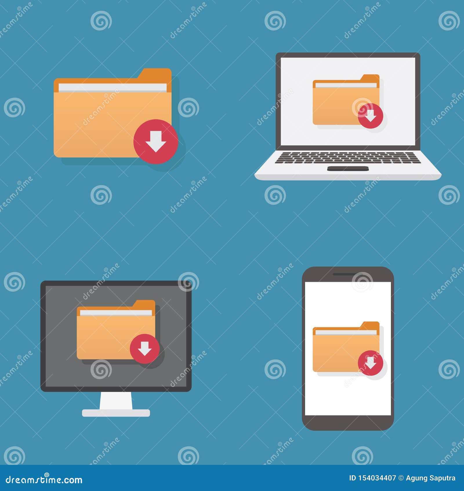 Download Folder Files Flat Design Vector Illustration Stock Vector ...