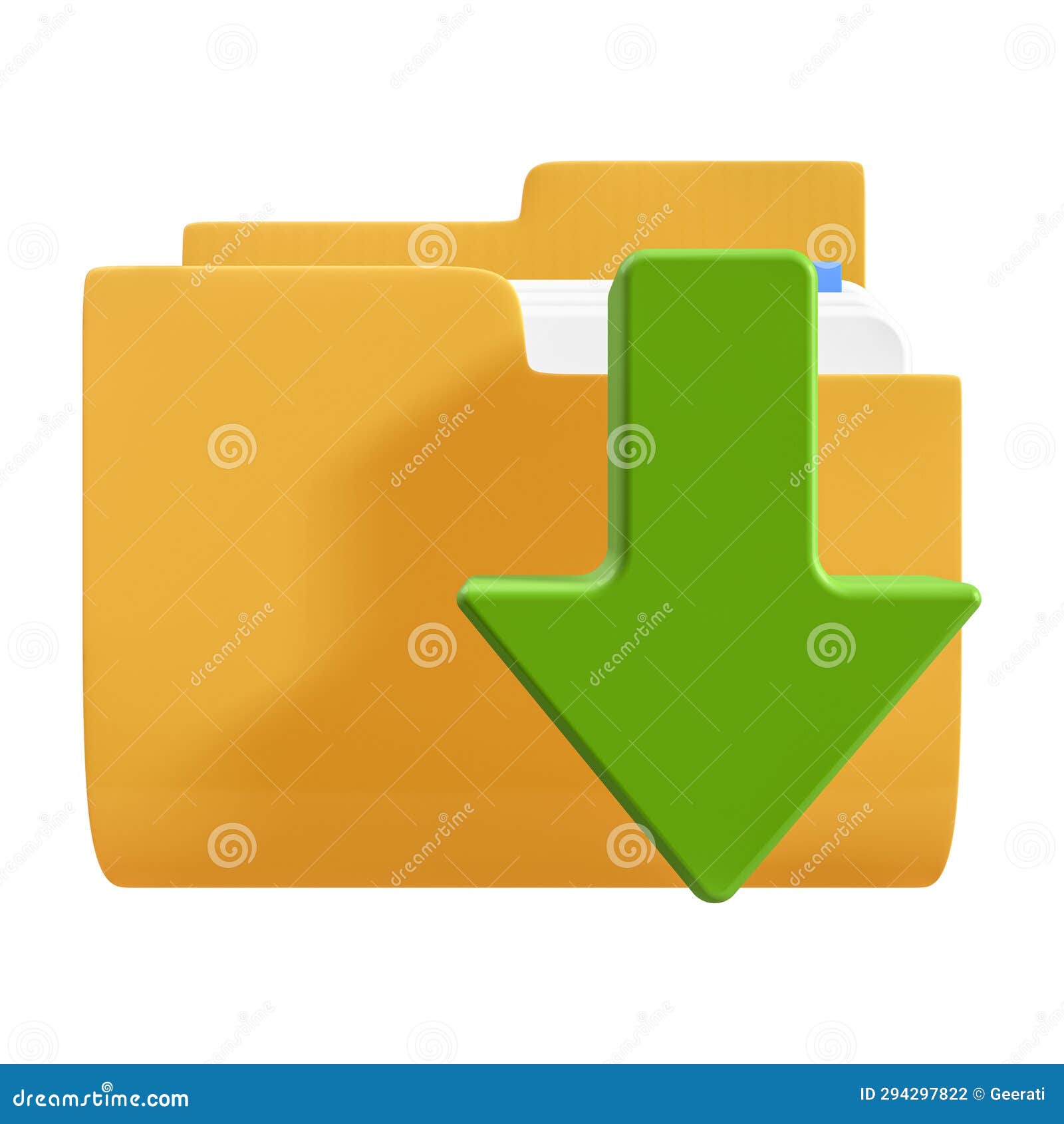 Download Folder Icon with Clipping Path, 3d Rendering Stock ...