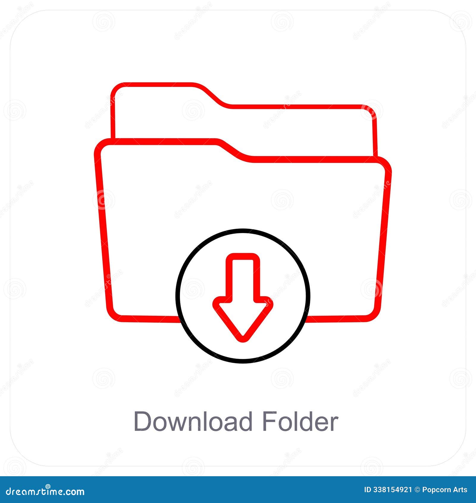 Download Folder and Folder Icon Concept Stock Illustration ...