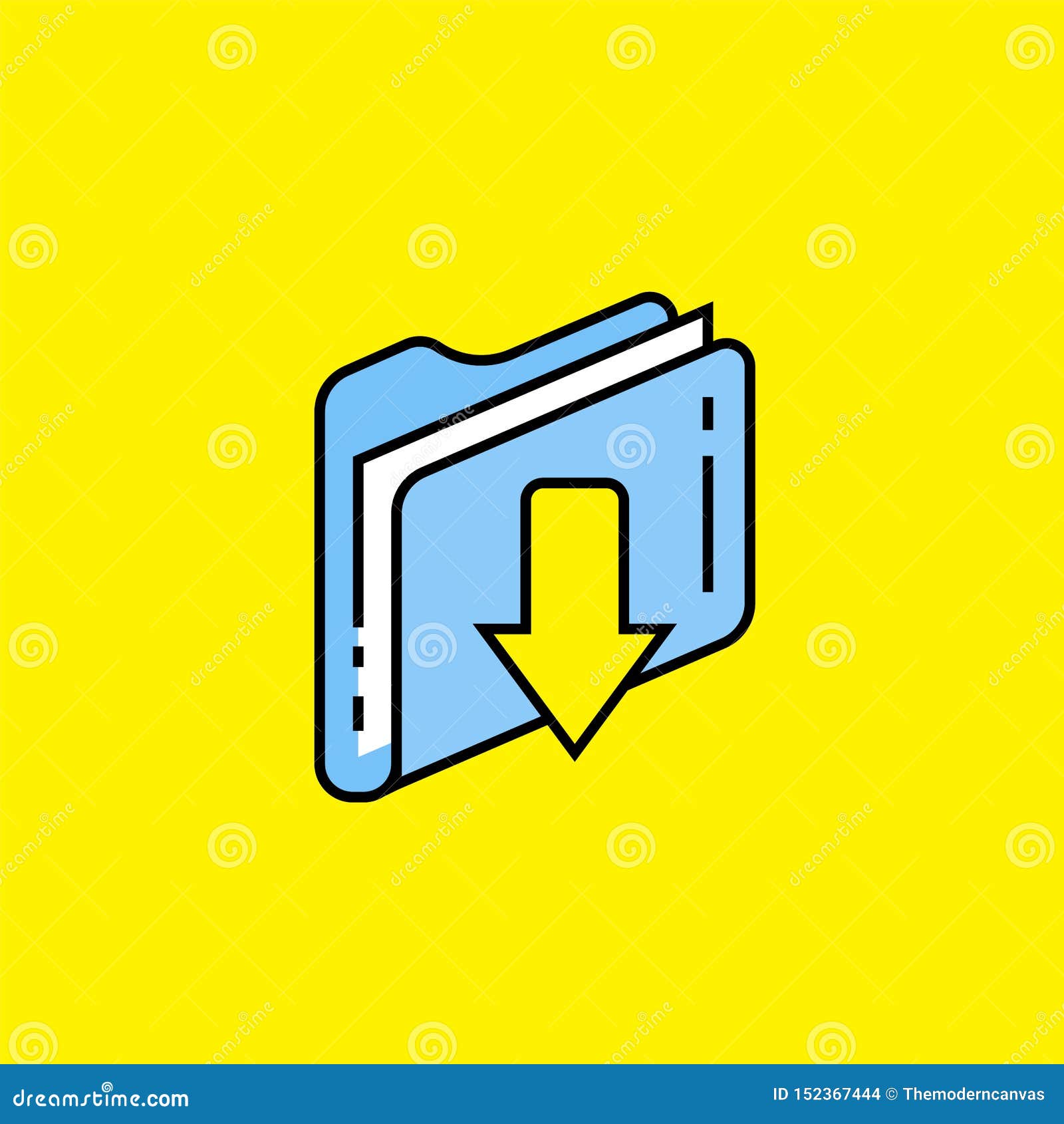 Folder Line Icon Set, Computer Folders Symbols Collection, Vector ...