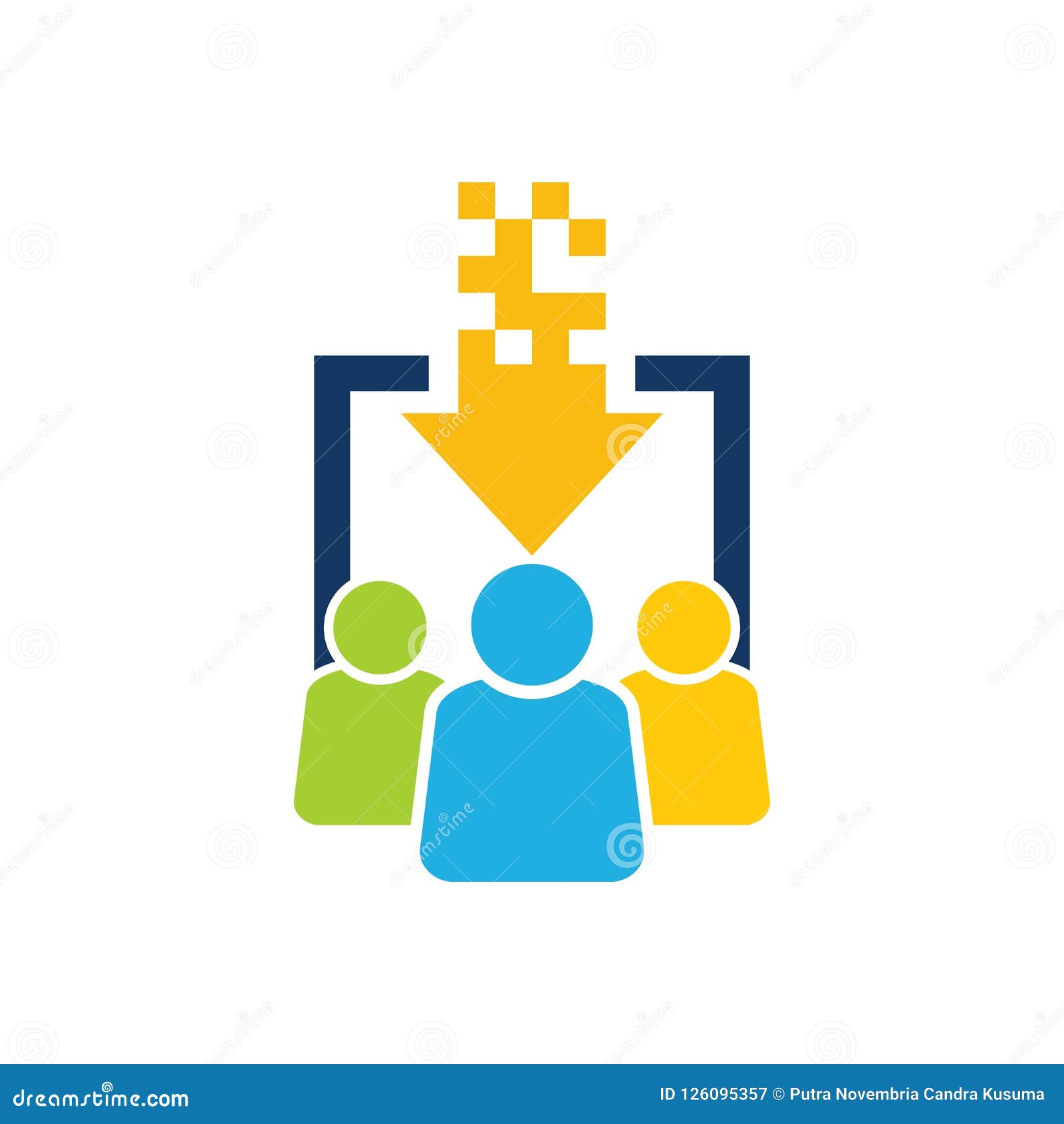 Download-Gruppe Logo Icon Design Vektor Abbildung - Illustration von ...