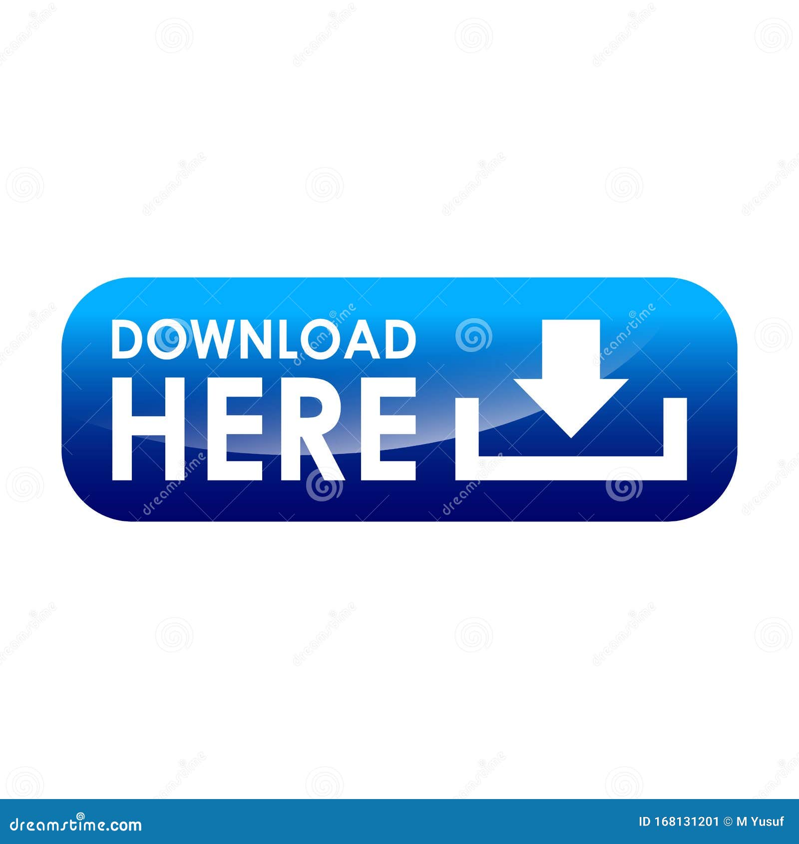 Download Here Button Stylist Text Rounded Rectangular Shape With ...