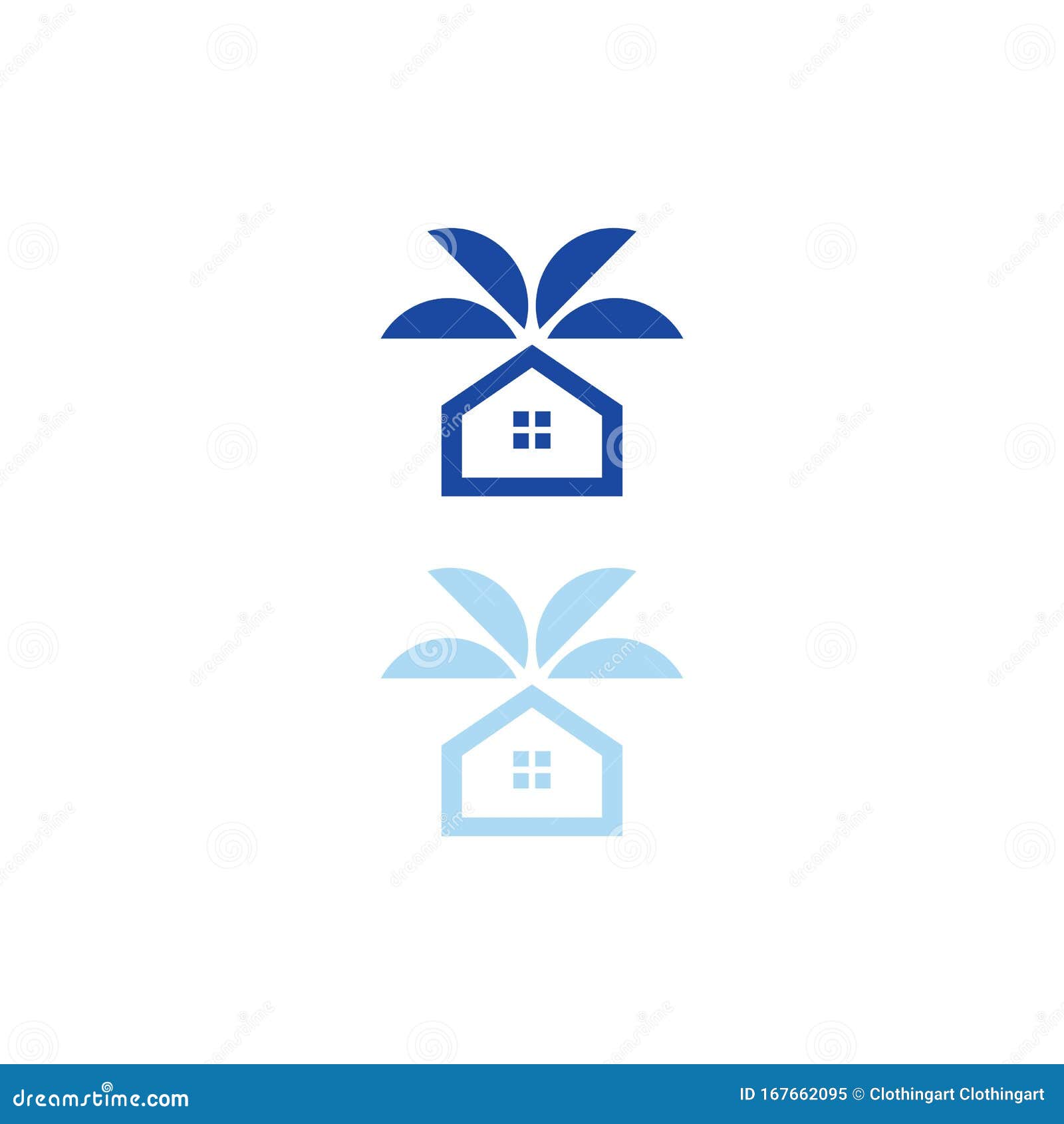 House and Coconut Tree Logo Vector Graphic Abstract Stock Vector ...