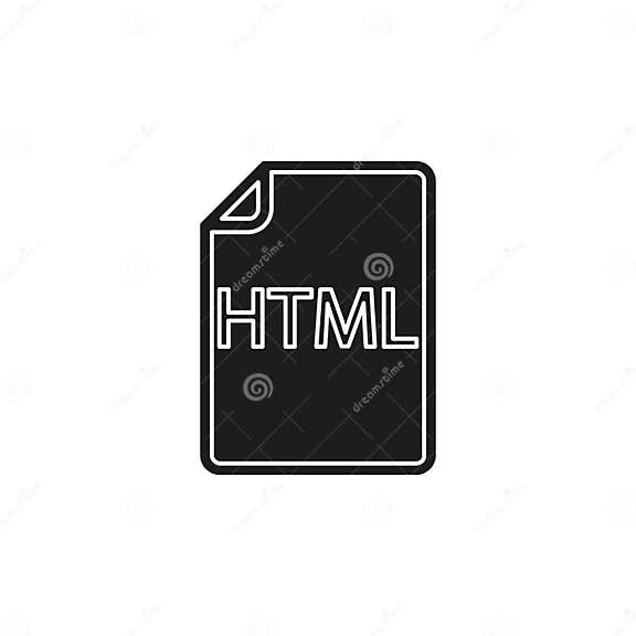 Download HTML Document Icon - Vector File Format Symbol Stock Vector ...