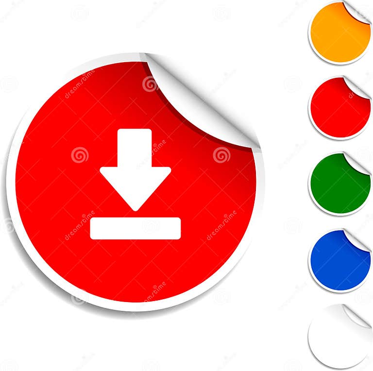 Download icon. stock vector. Illustration of download - 11611030