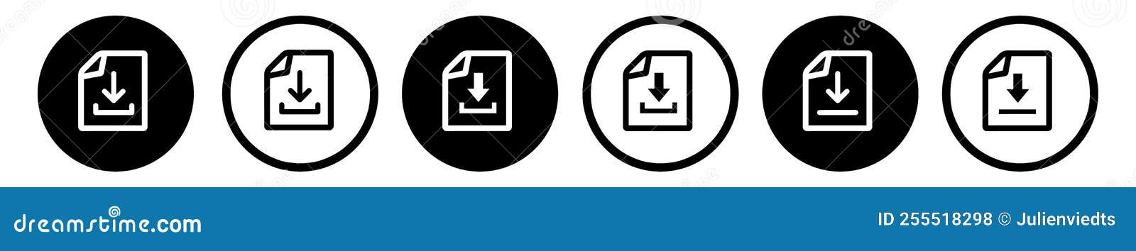 Download Icon Collection. Document Download Icon Stock Vector ...