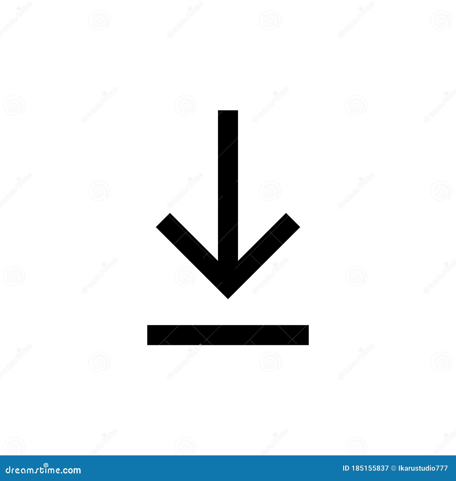 Download Icon. Downloading Vector Icon Stock Vector - Illustration of ...