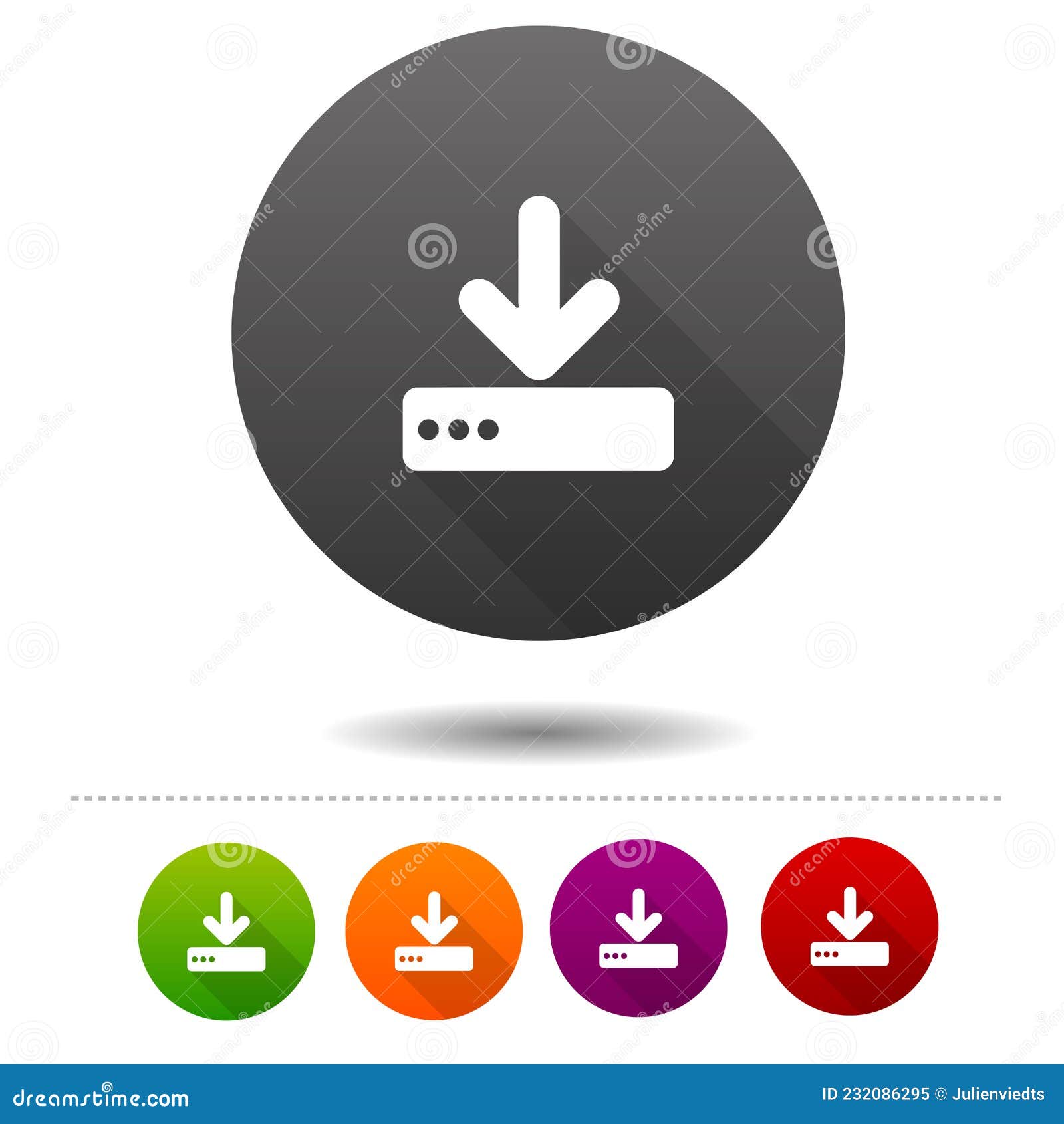 Download Icon. Internet Downloading Symbol Sign Stock Illustration ...