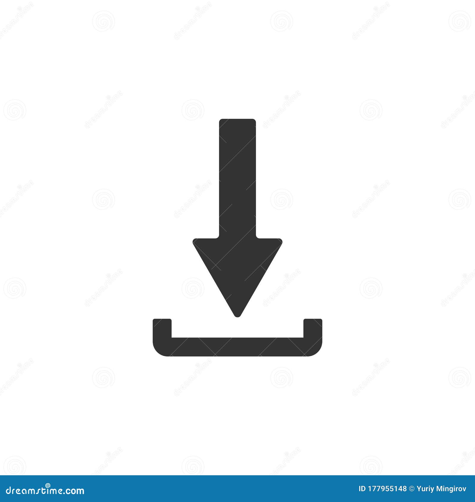 Download Icon Isolated. Upload Button. Load Symbol Stock Vector ...