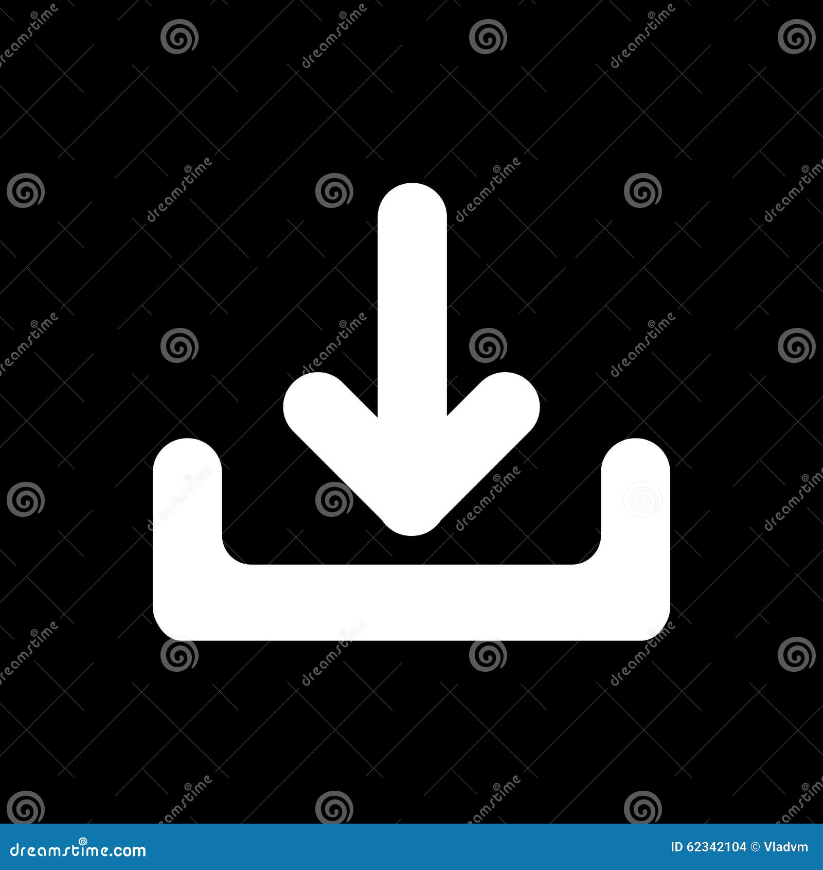 The Download Icon. Load Symbol Stock Illustration - Illustration of ...