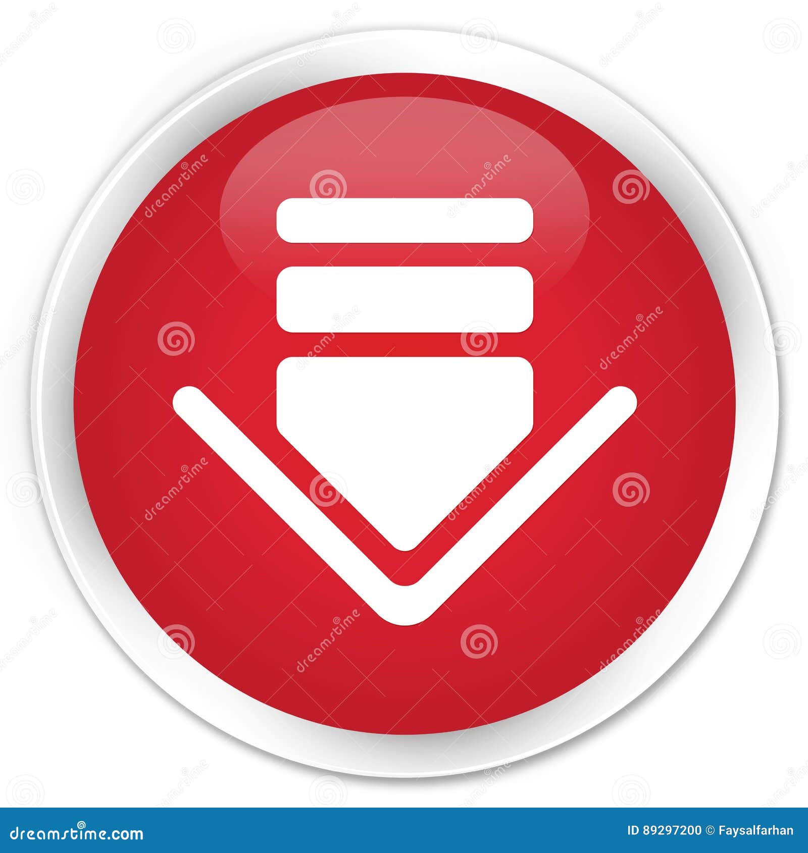 Download Icon Premium Red Round Button Stock Illustration ...