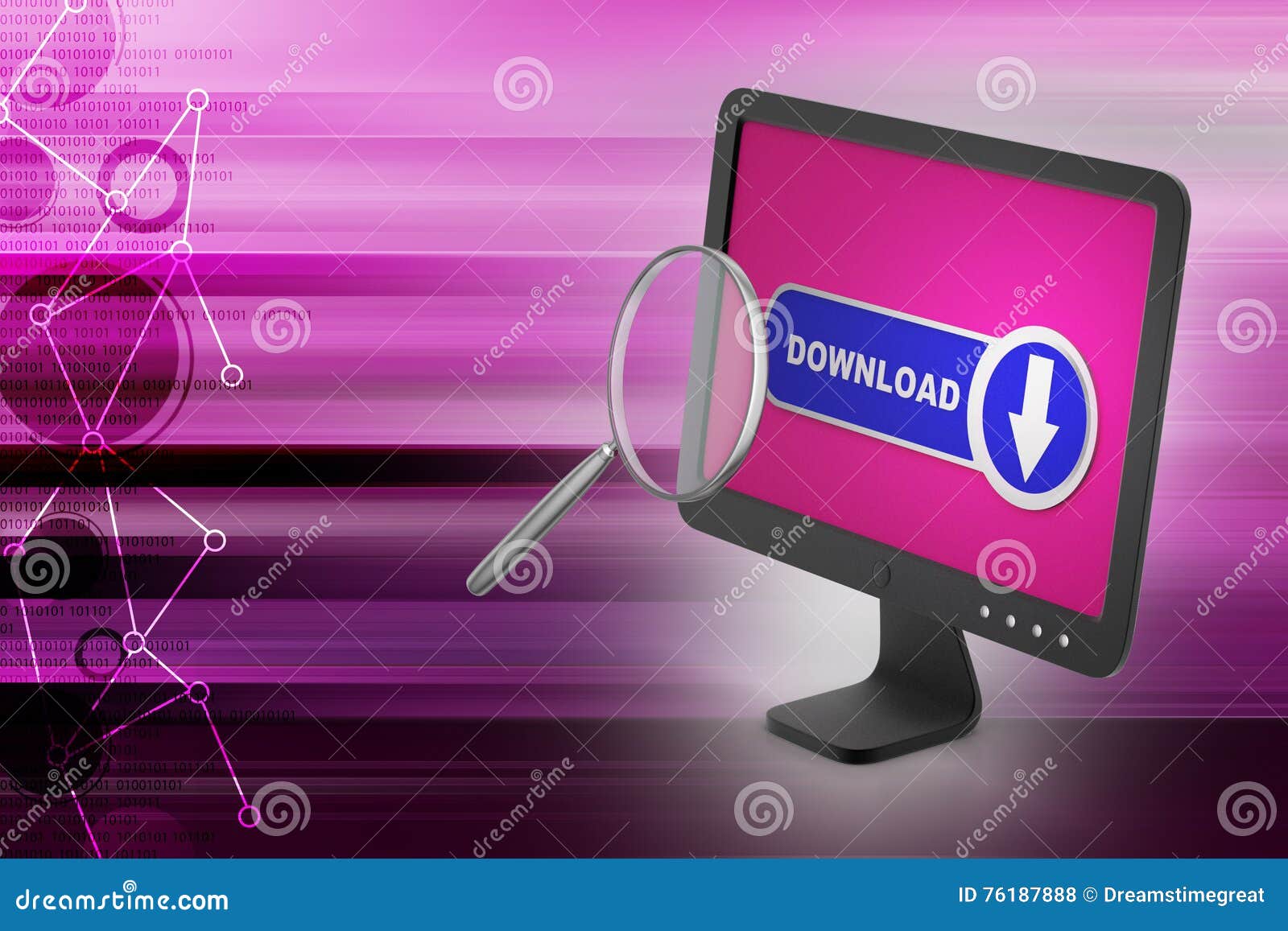 Download Icon Searching the Computer through Magnifier Stock ...