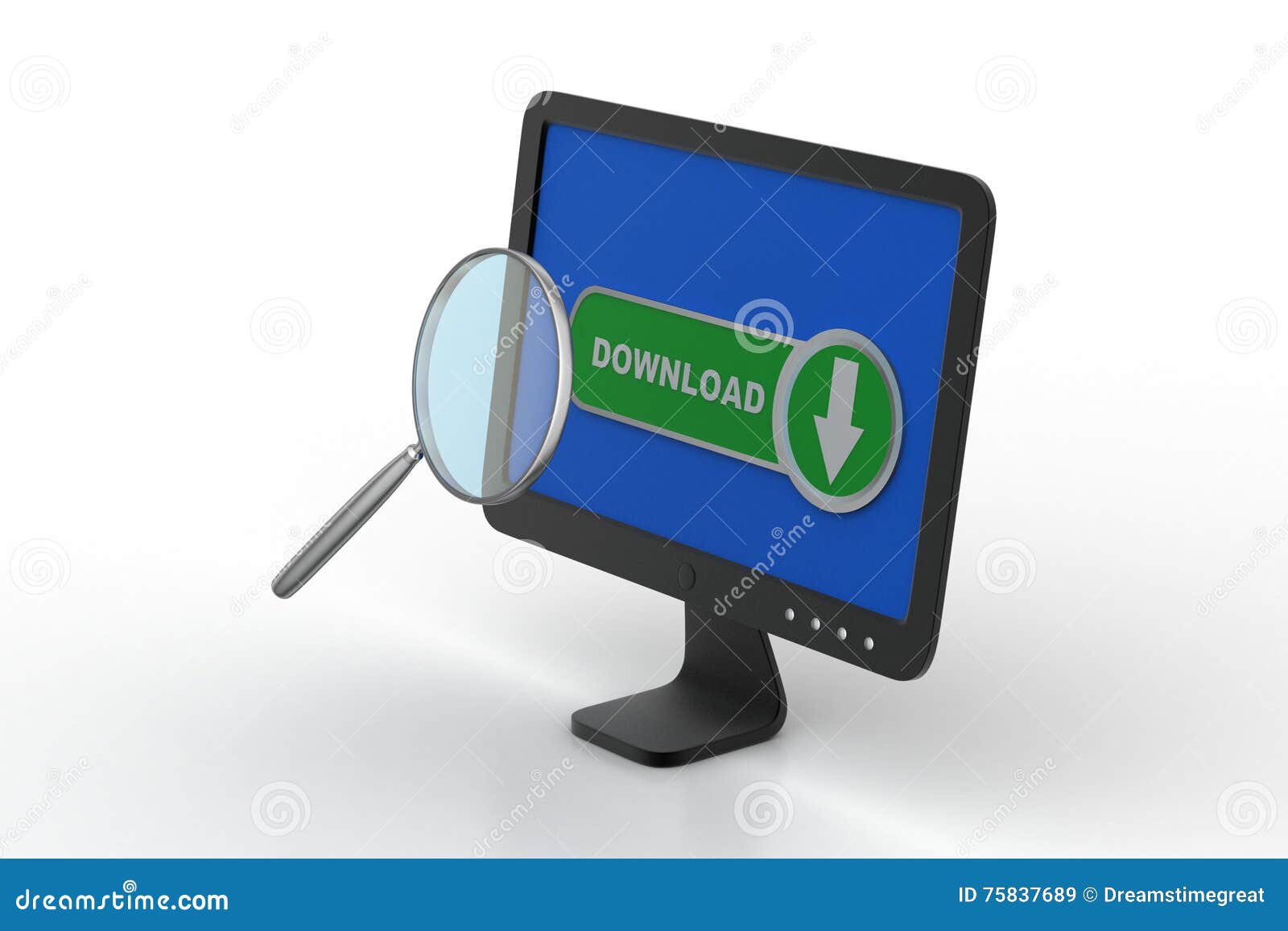 Download Icon Searching the Computer through Magnifier Stock ...