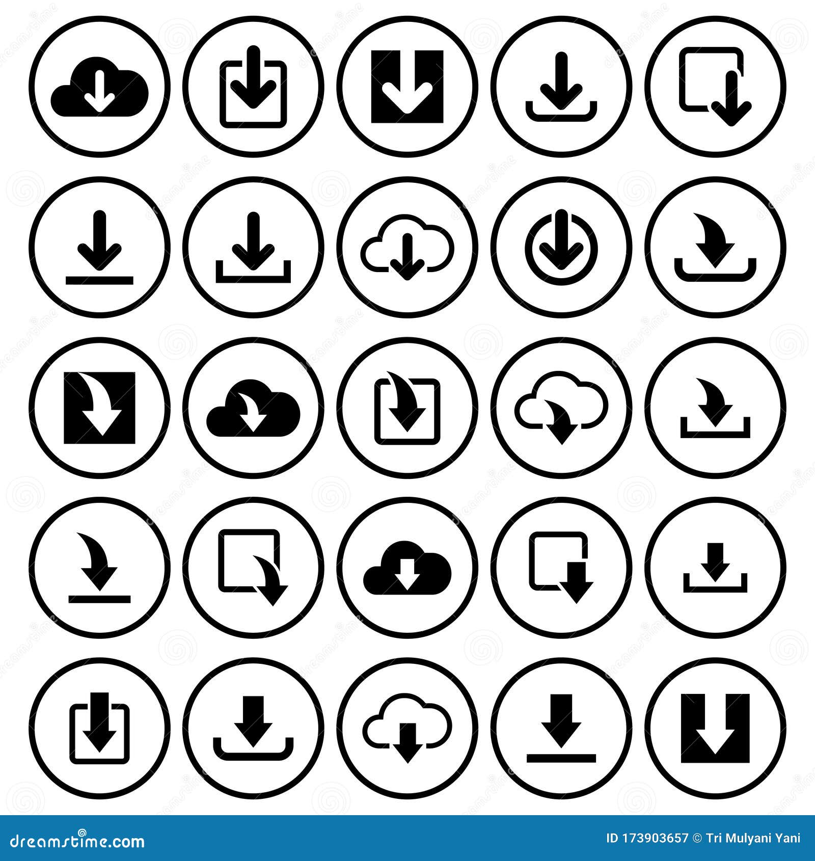 Download Icon In Robotic Hand. Cloud Download Data Storage. Install ...