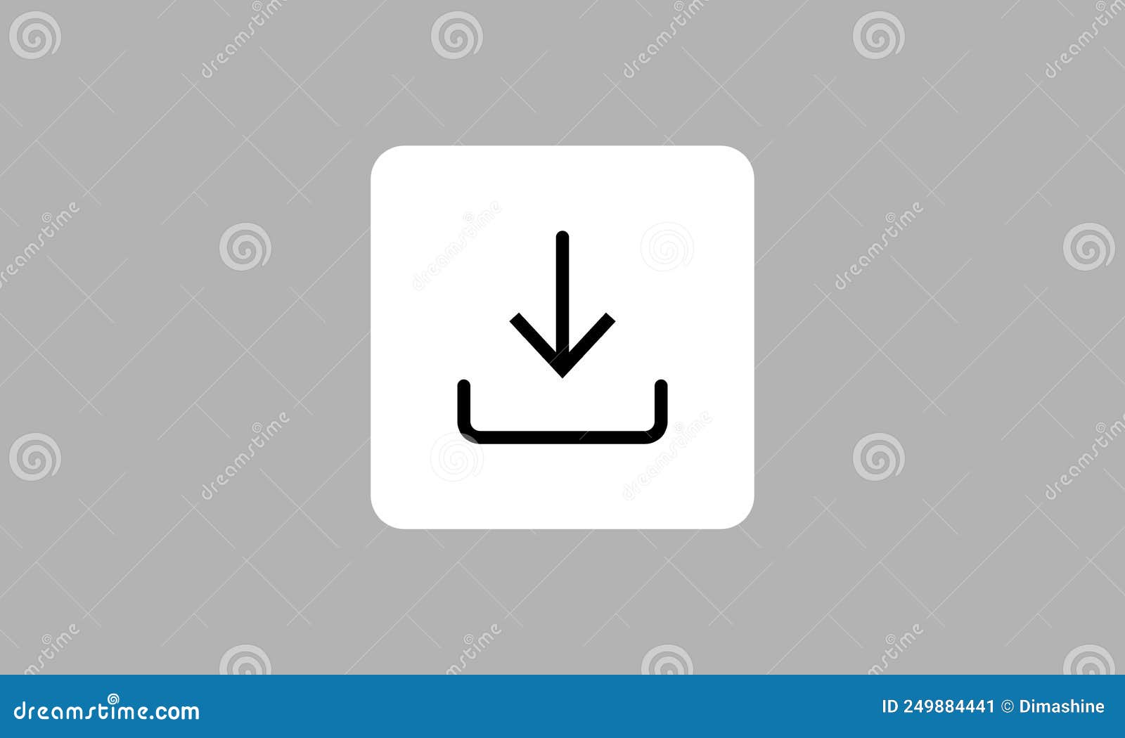Download Icon. Upload Button. Flat Line Vector Simbol Illustration ...
