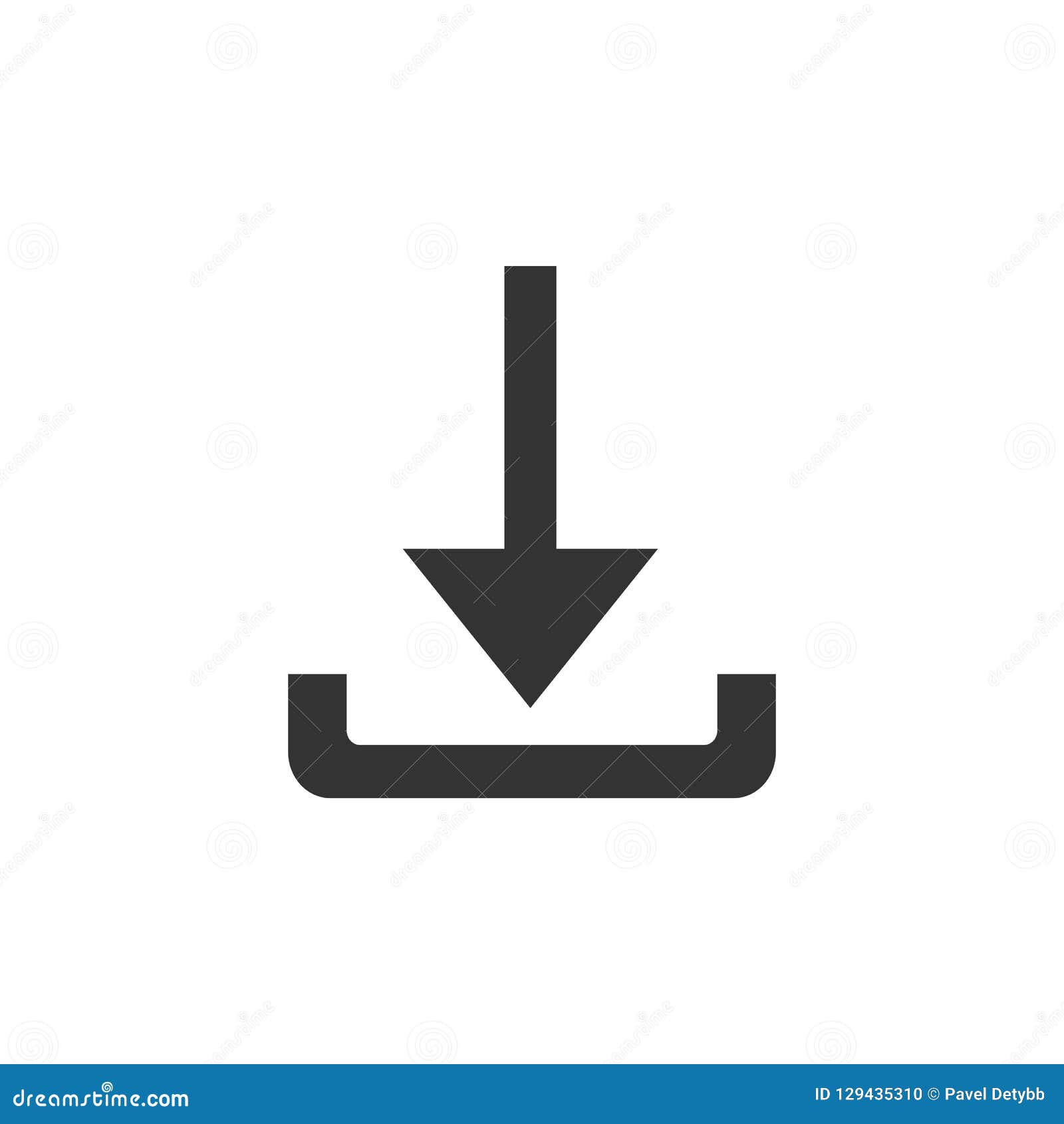 Download Icon. Upload, Load Sign, Symbol. Vector Illustration. Flat ...