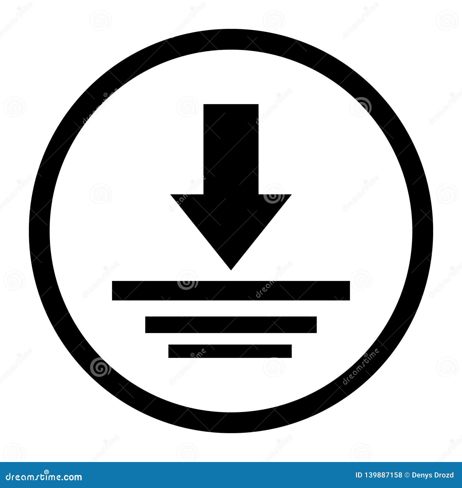Download Icon Vector. Flat Icon Download Symbol. Upload Button Vector ...