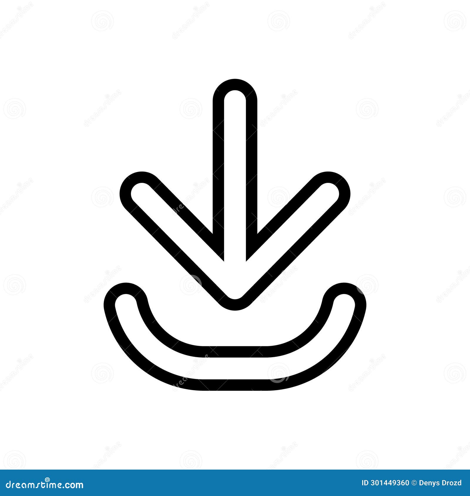 Download Icon Vector. Upload Button Illustration. Load Symbol or Logo ...