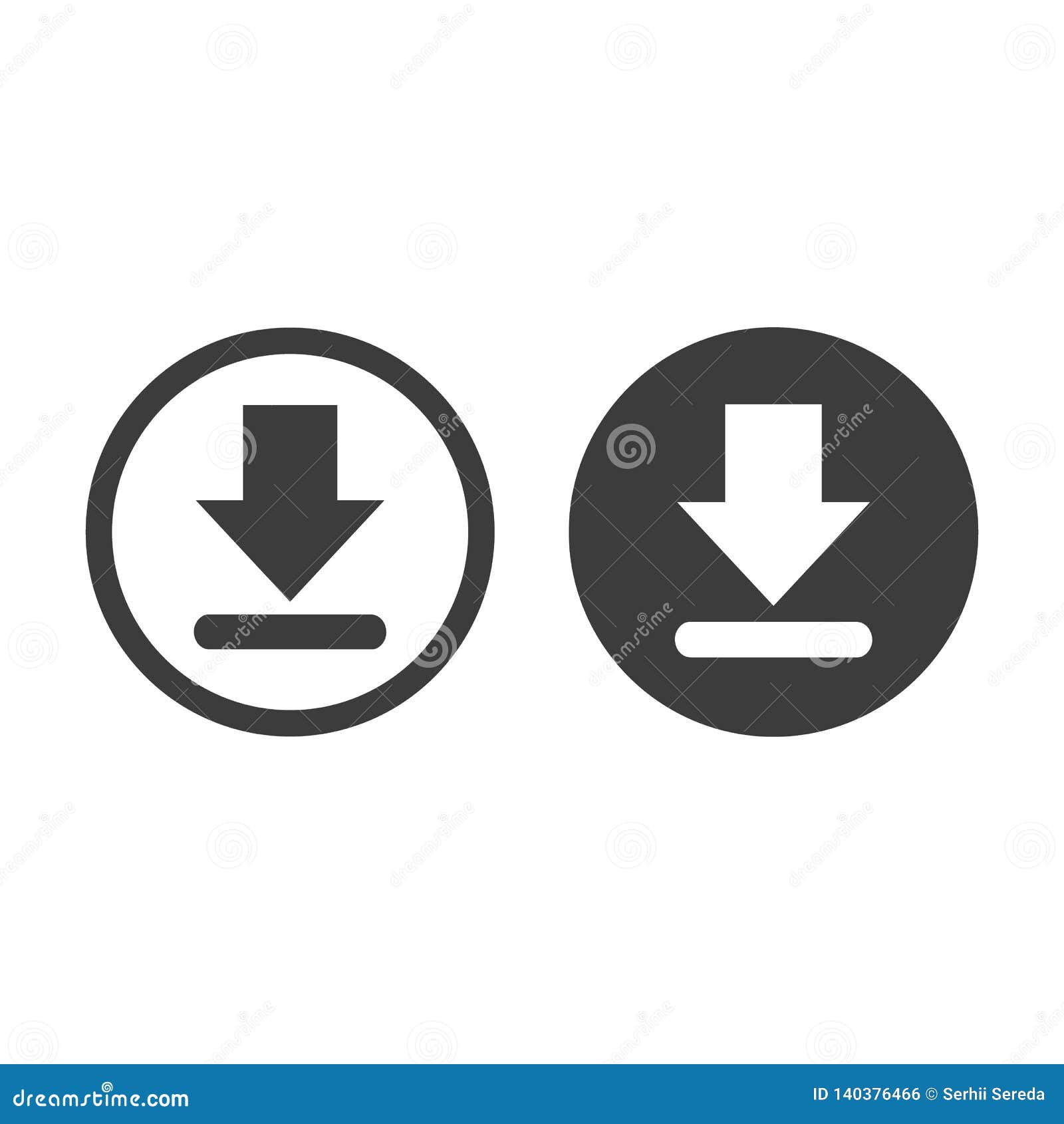 Download Icon on White Background Stock Illustration - Illustration of ...