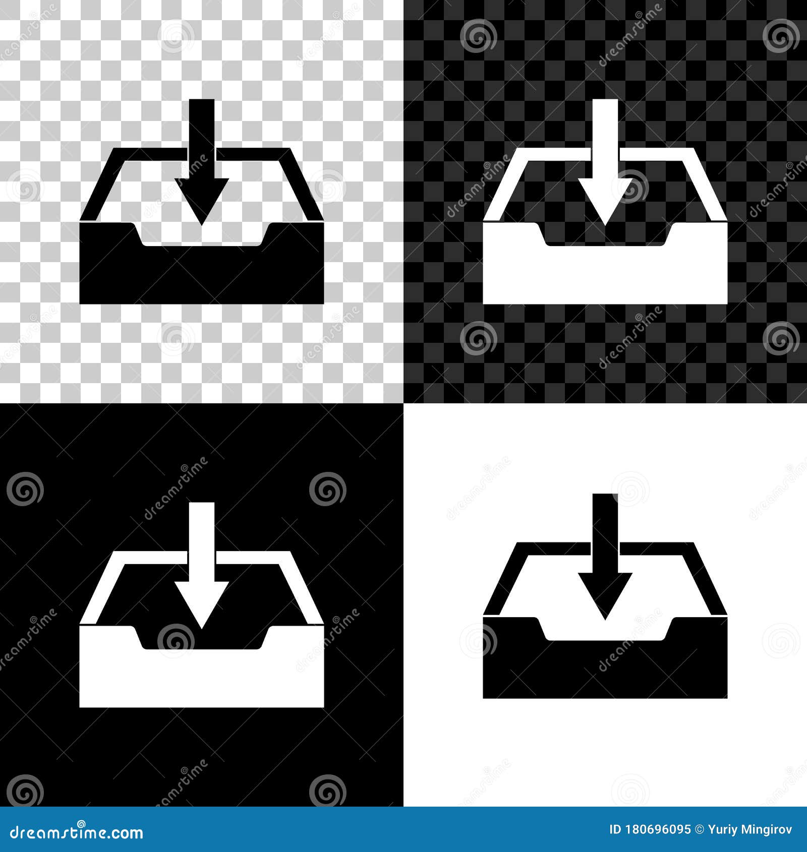 Download Inbox Icon Isolated On Black, White And Transparent Background ... Download Inbox Icon Isolated On Black, White And Transparent Background ...