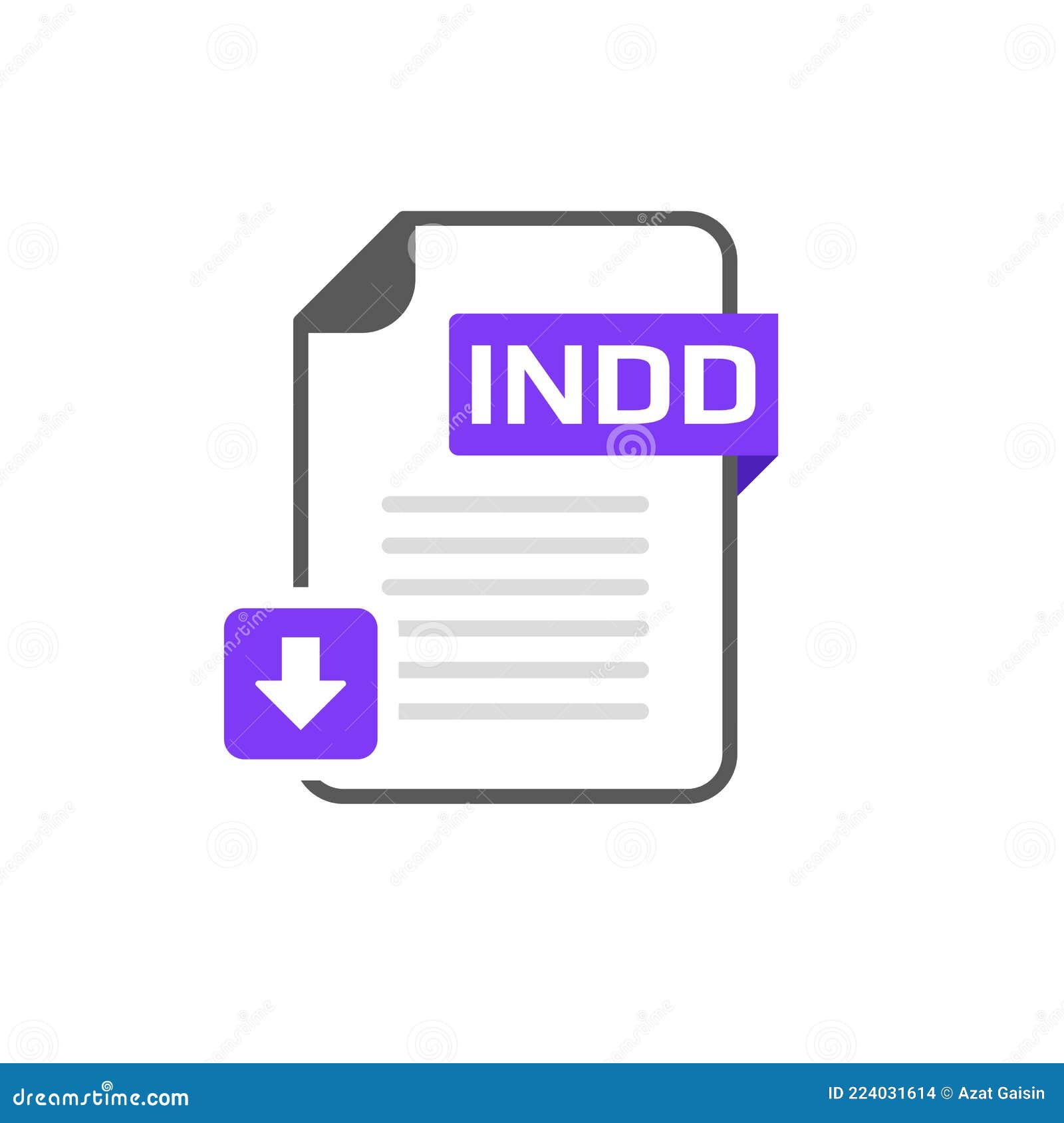 Download INDD File Format, Extension Icon Stock Illustration ...