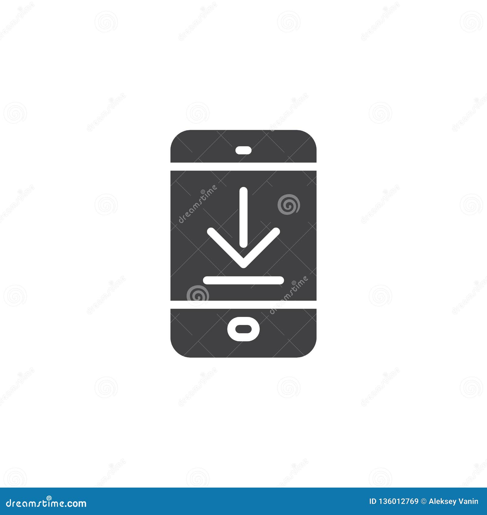 Download Mobile App Screen Vector Icon Stock Vector - Illustration of ...