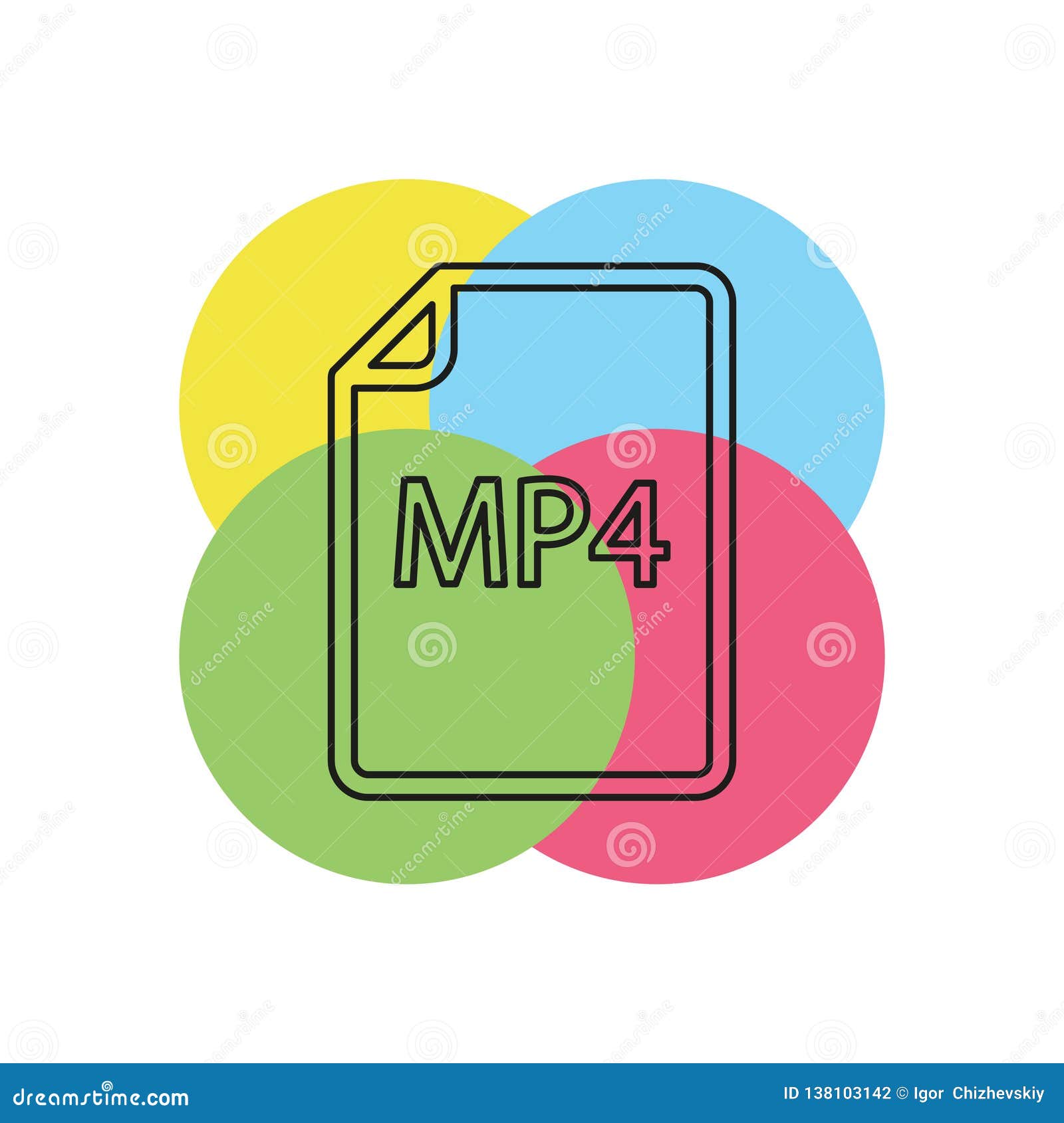 Download MP4 Document Icon - Vector File Format Stock Illustration ...