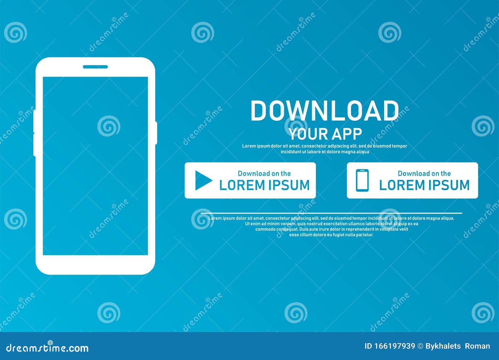Download Page of the Mobile App. Empty Screen Smartphone for You ...