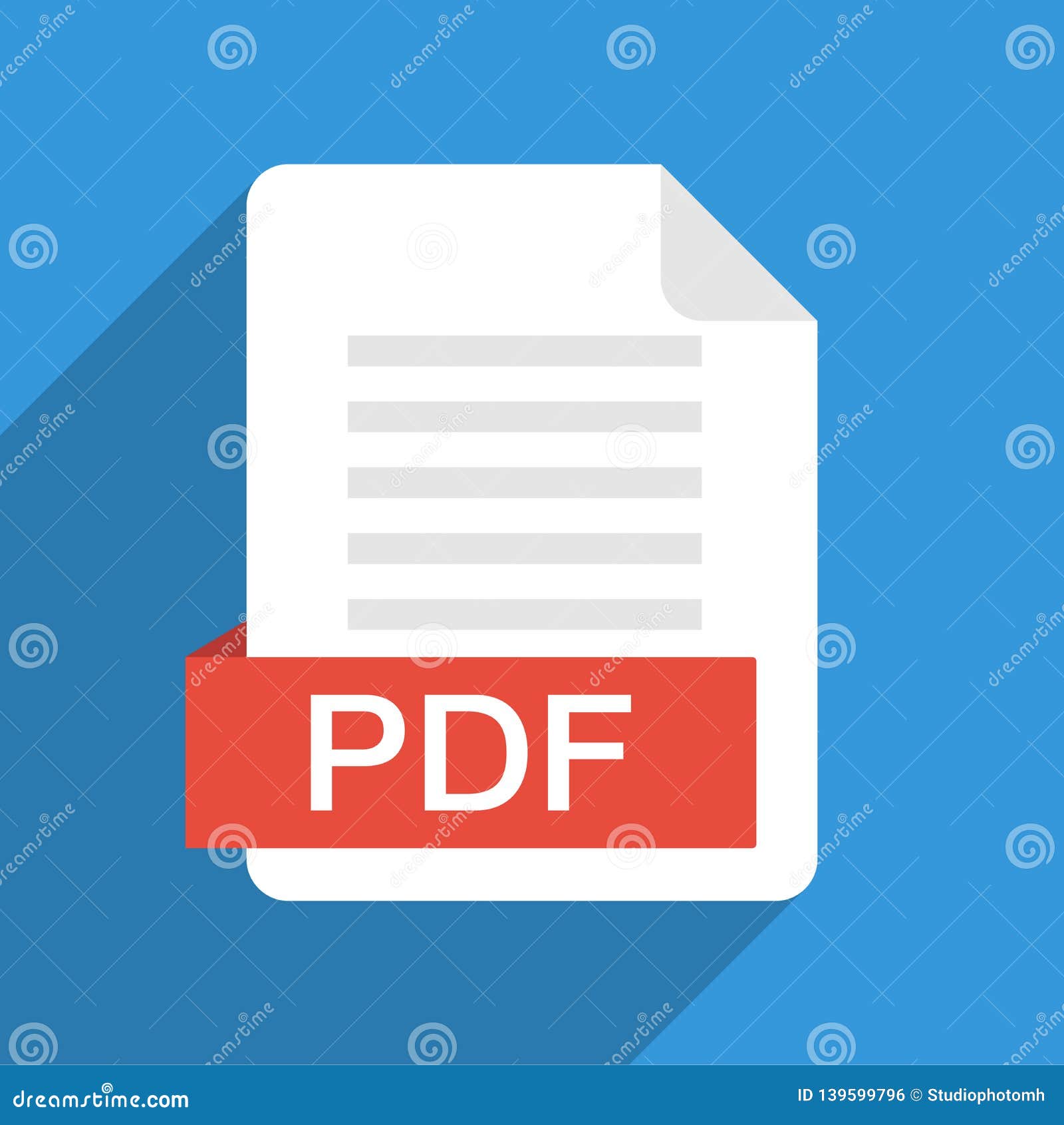 Download Pdf File Button Isolated on White Background Vector Stock ...