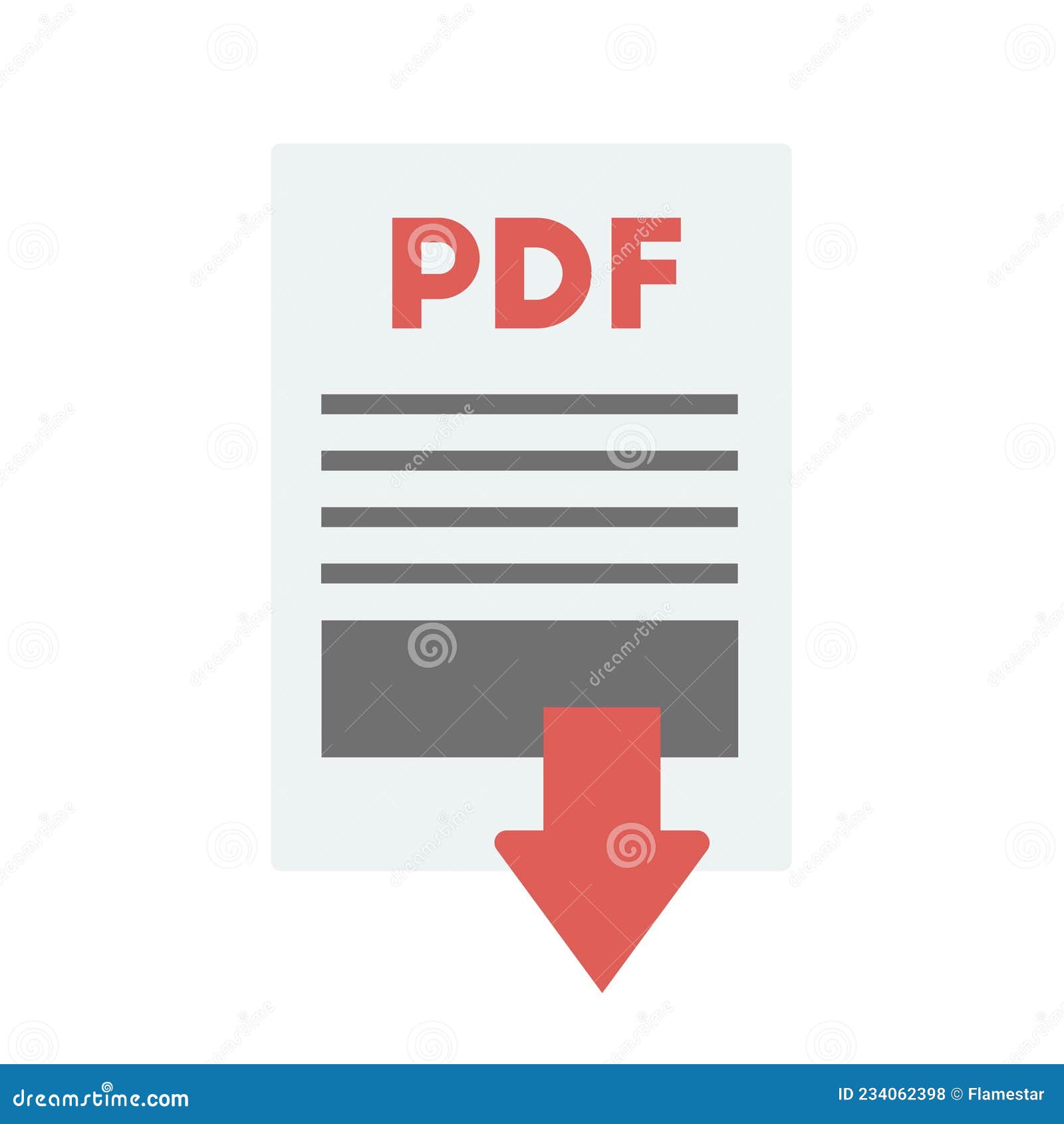 Download Pdf File Button Isolated on White Stock Illustration ...