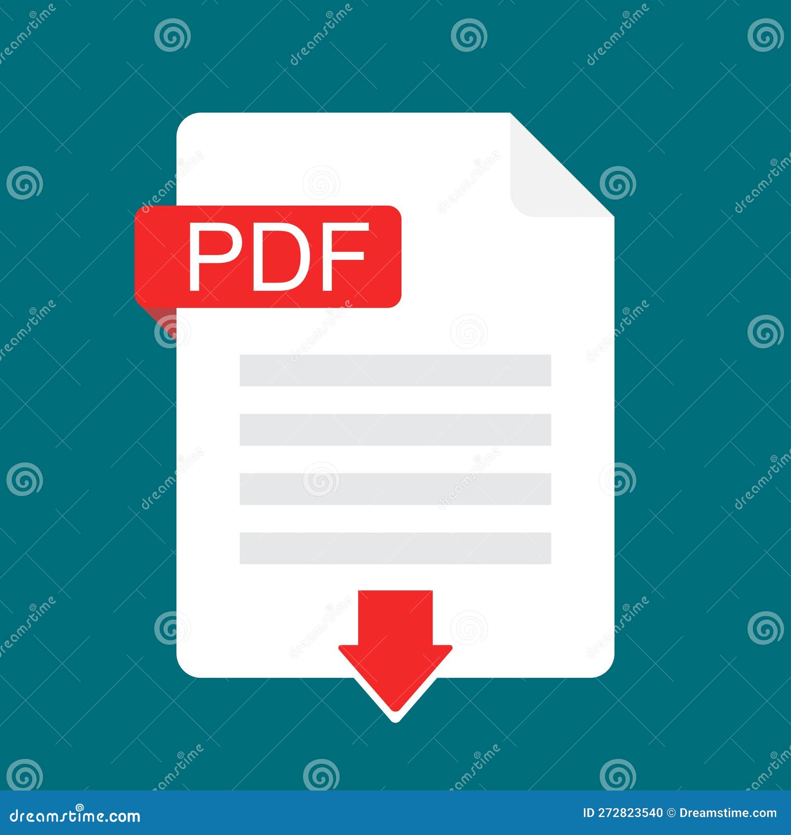 Download PDF Icon. File with PDF Label and Down Arrow Sign. Downloading ...