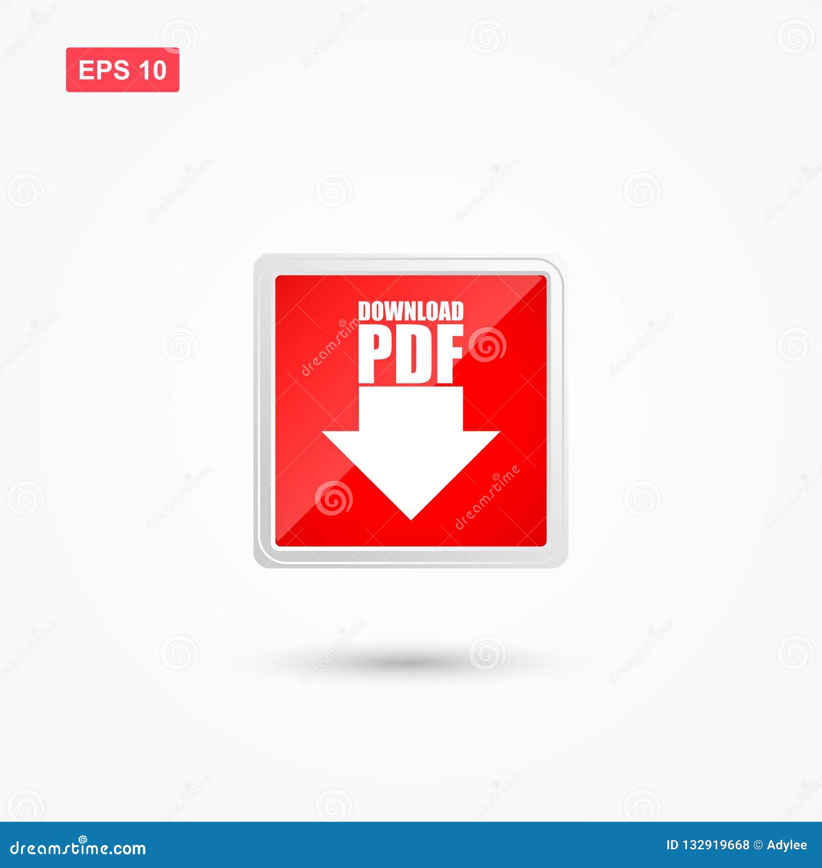 Download Pdf Red Button Vector with Arrow Stock Vector - Illustration ...