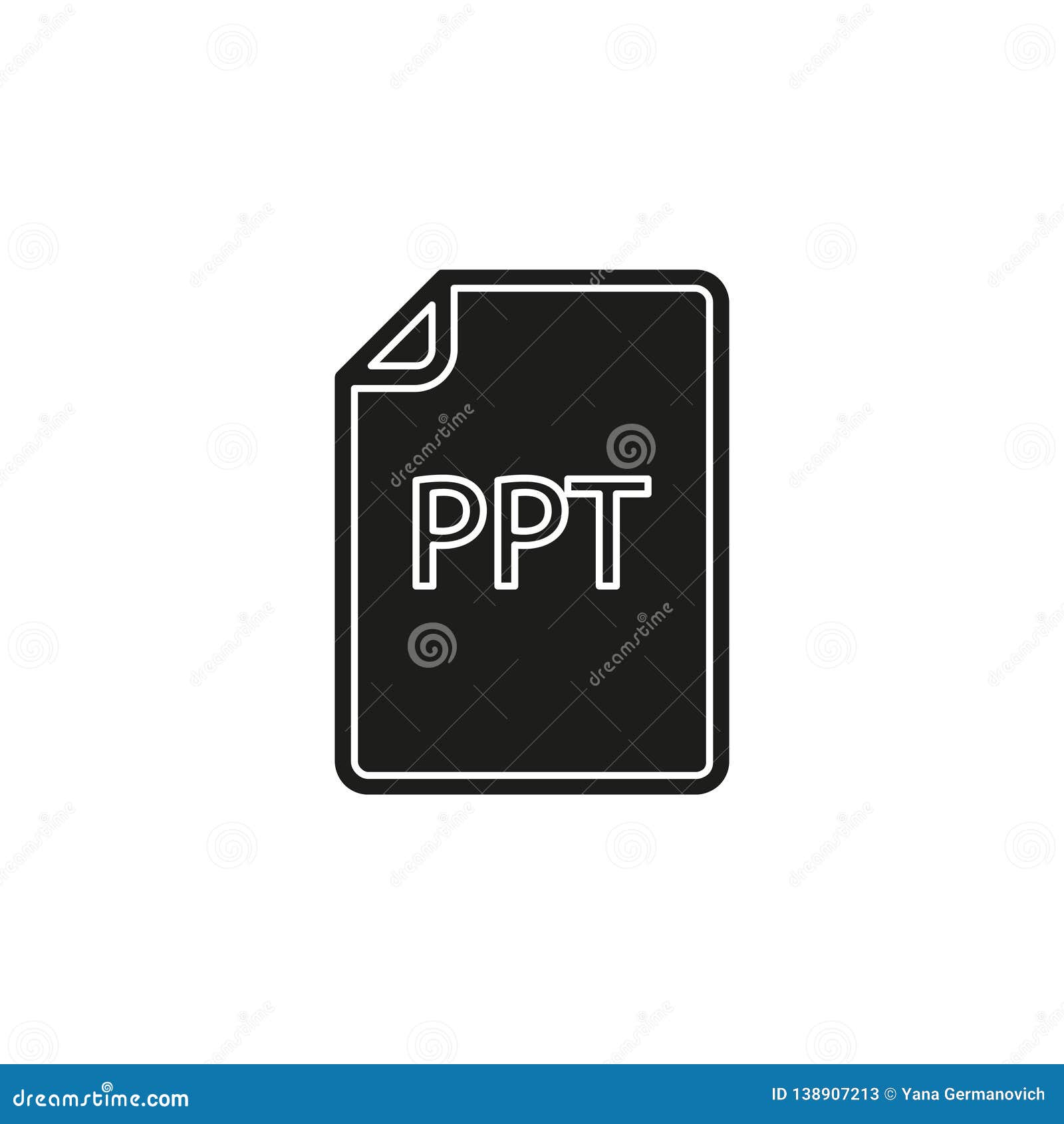 Download PPT Document Icon - Vector File Format Symbol Stock Vector ...