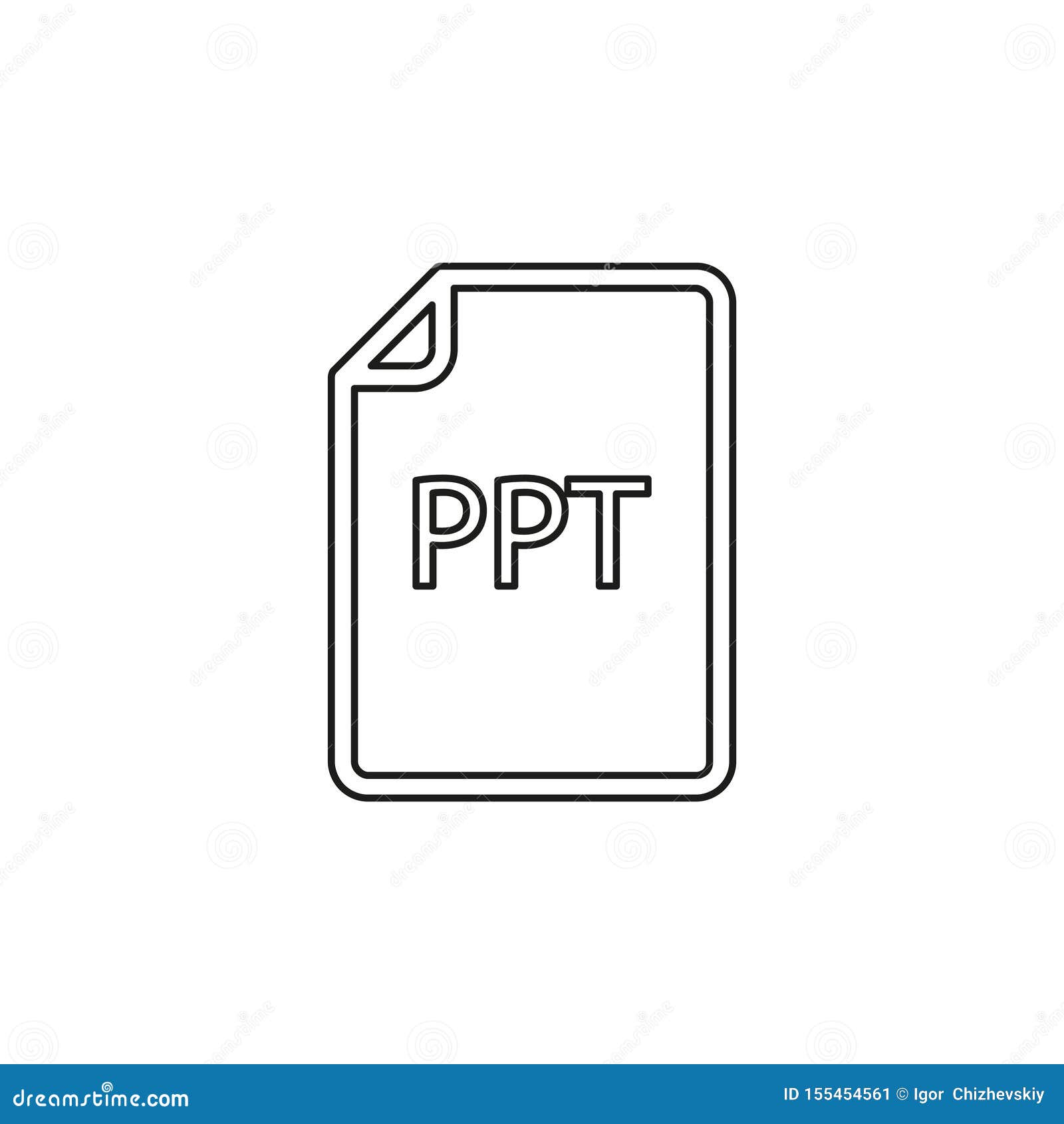Download PPT Document Icon - Vector File Format Stock Vector ...