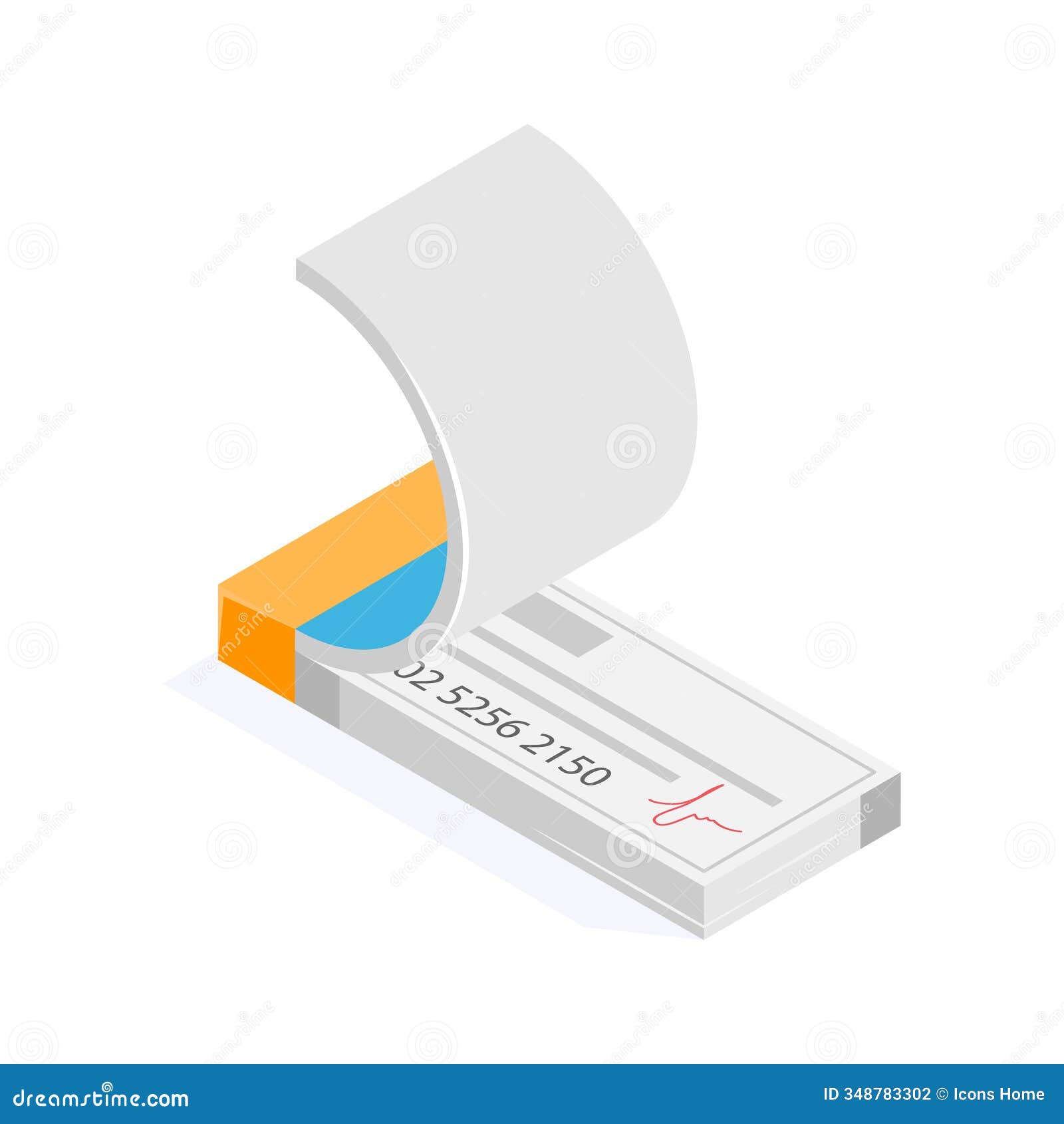 Cheque, Cheque-book, Banking Cartoon Vector | CartoonDealer.com #110988335