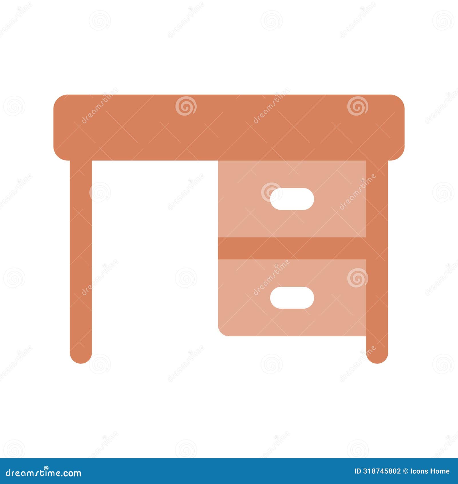 Download this Premium Vector of Study Table in Editable Style, Ready To ...