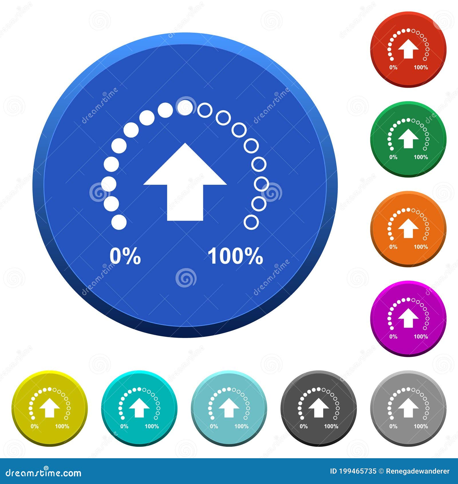 Download in Progress Beveled Buttons Stock Vector - Illustration of ...