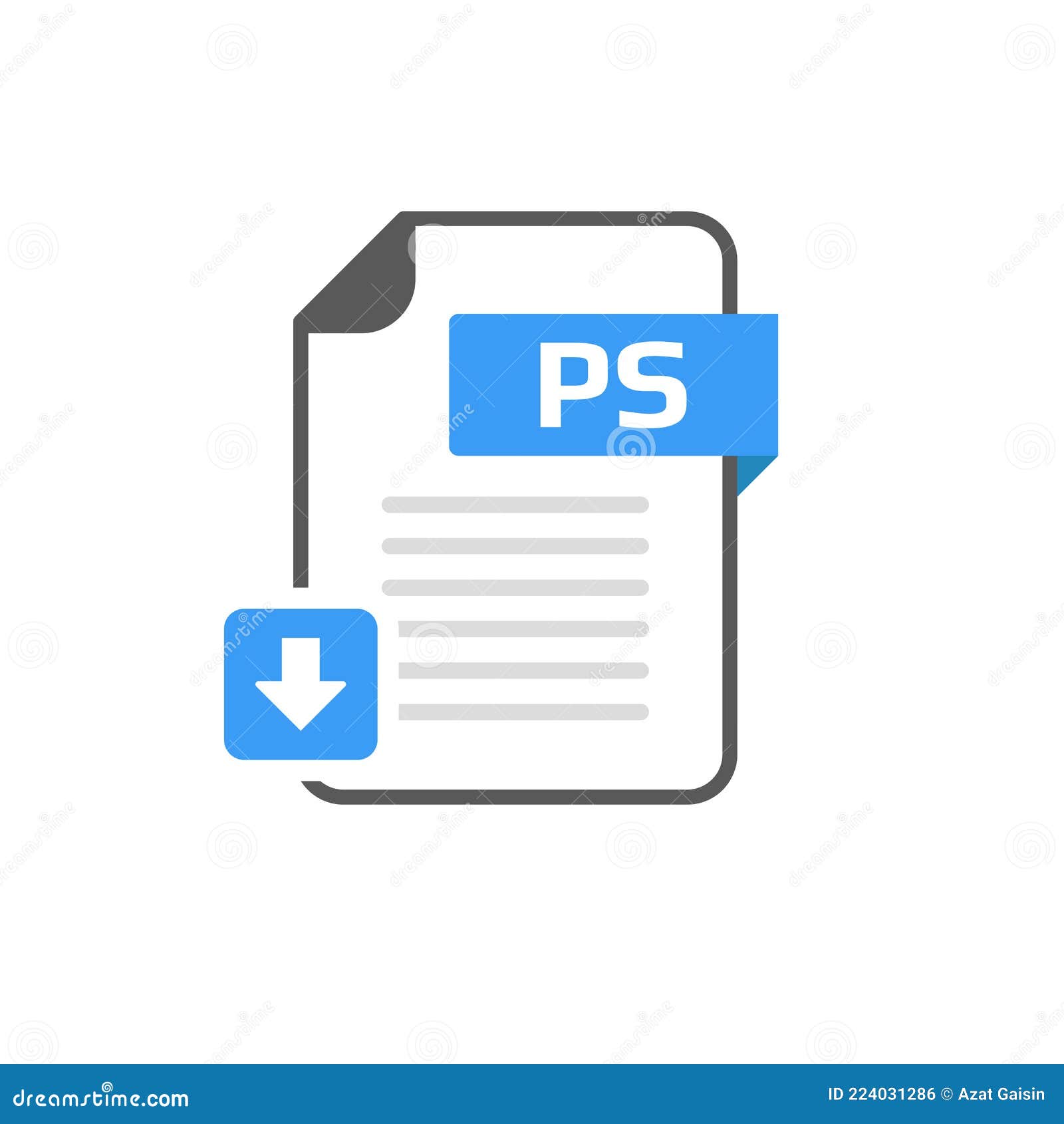 Download PS File Format, Extension Icon Stock Illustration ...