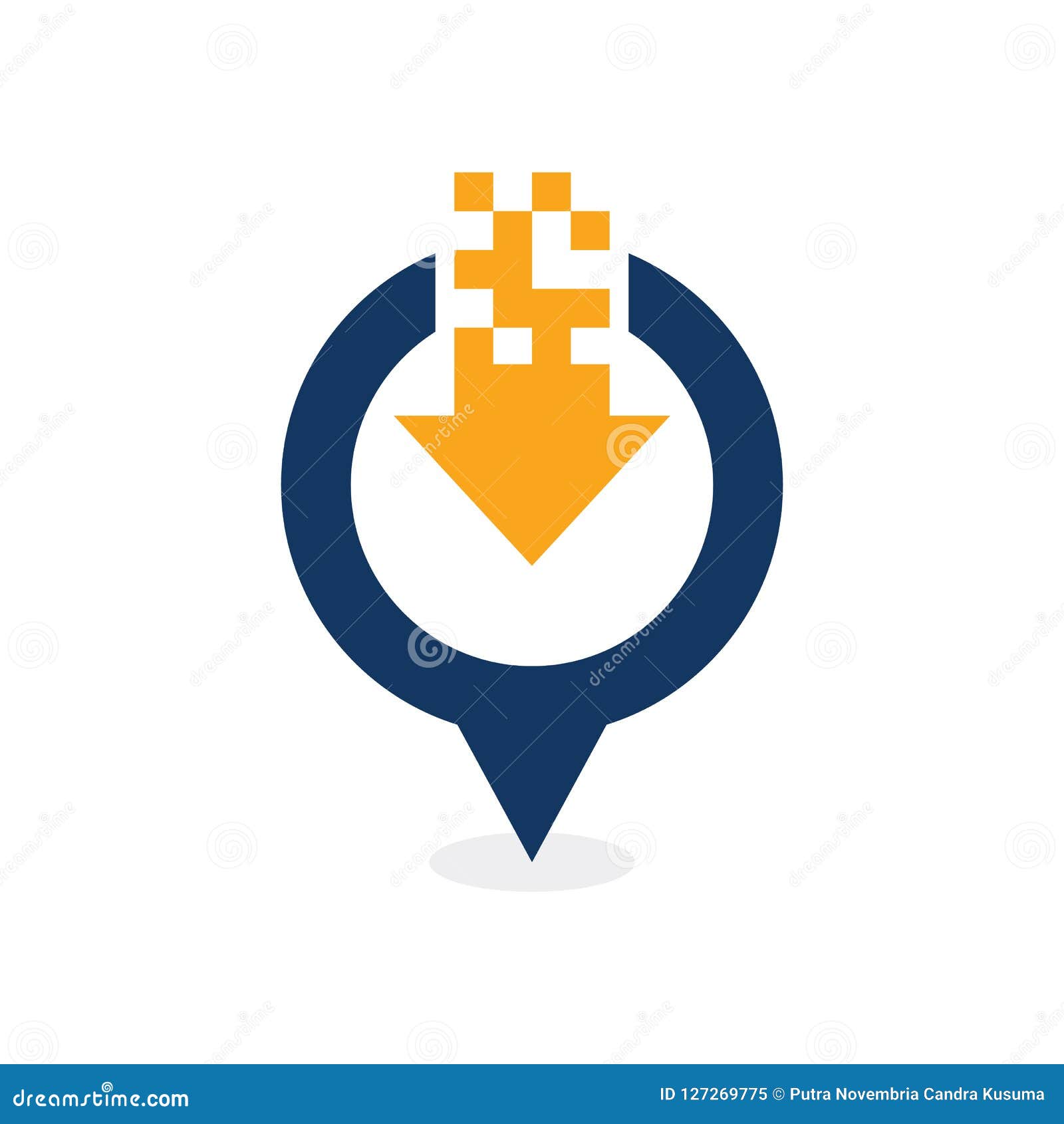 Download-Punkt Logo Icon Design Vektor Abbildung - Illustration von ...