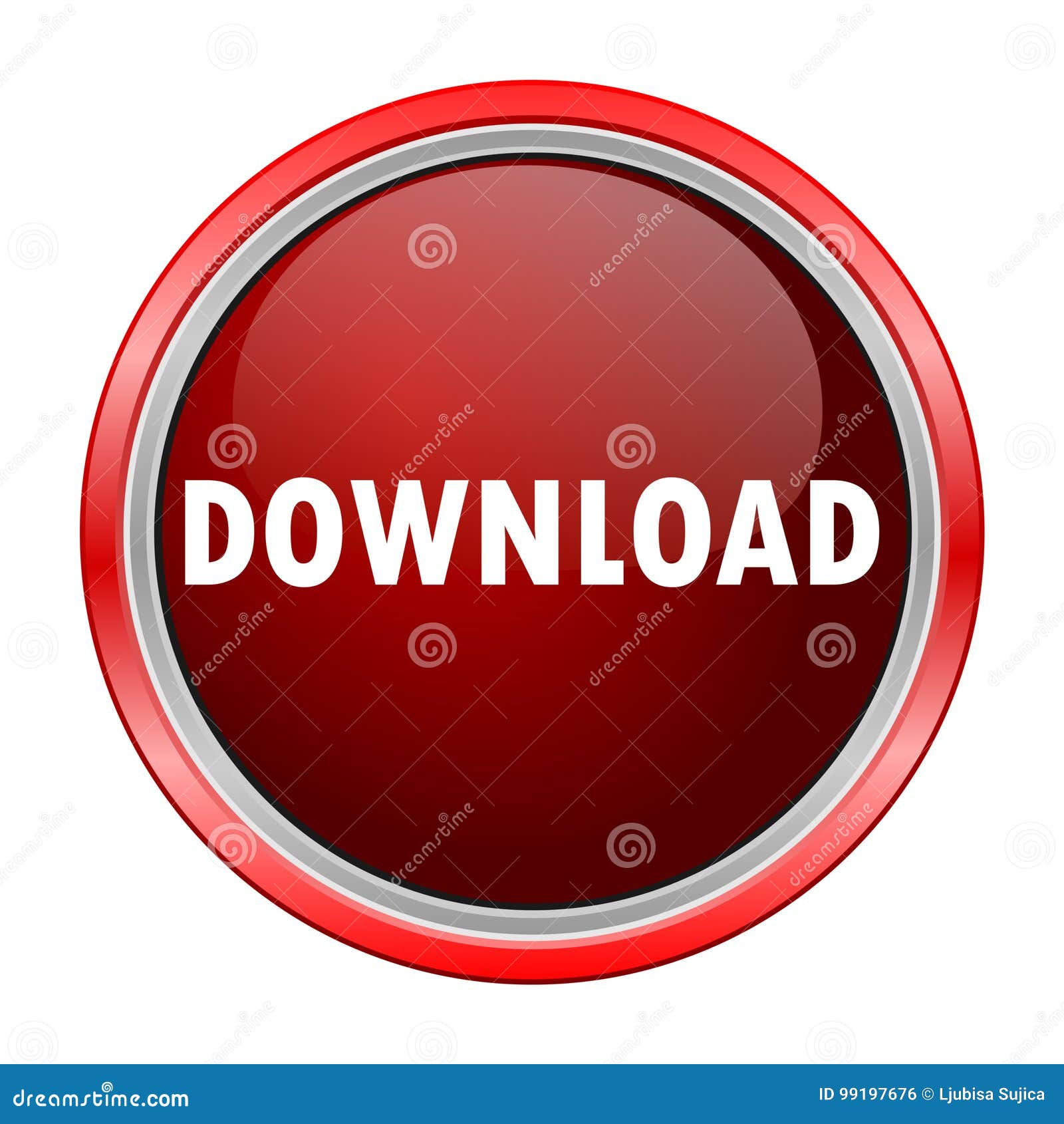 Download Round Metallic Red Button Stock Vector - Illustration of offer ...