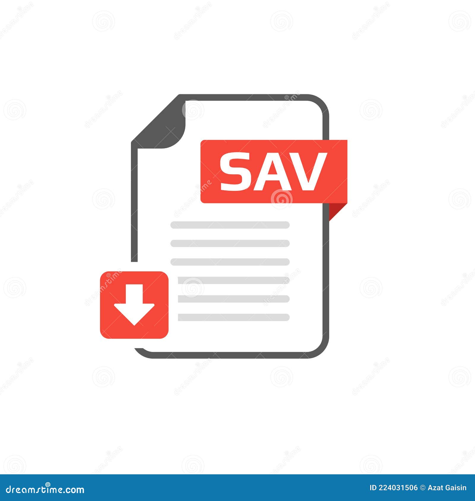 Download SAV File Format, Extension Icon Stock Illustration ...