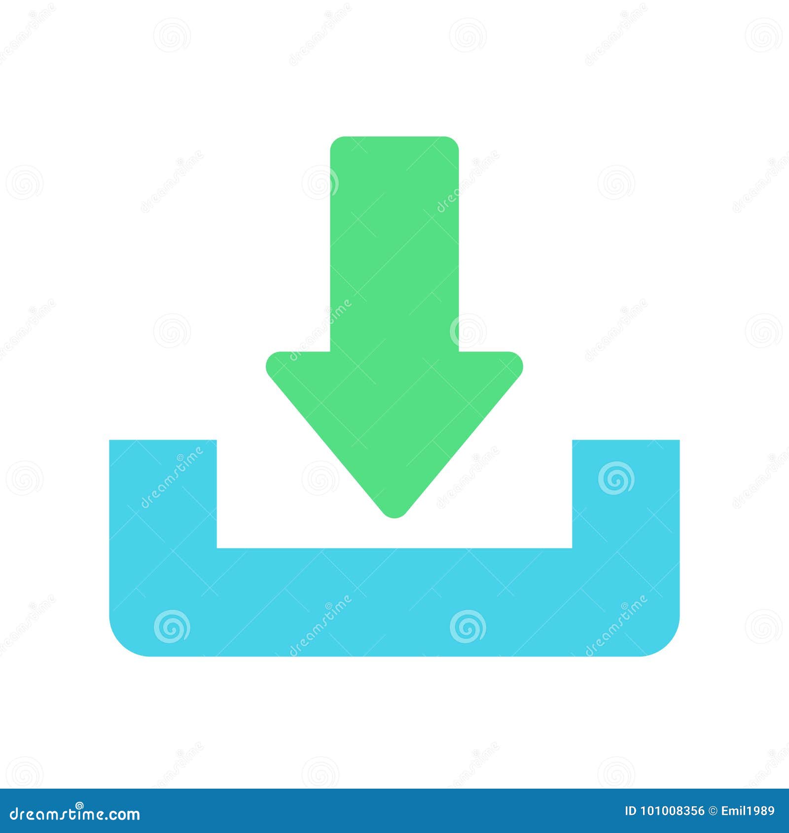 Download or Save Sign Icon. Flat Style Stock Illustration ...