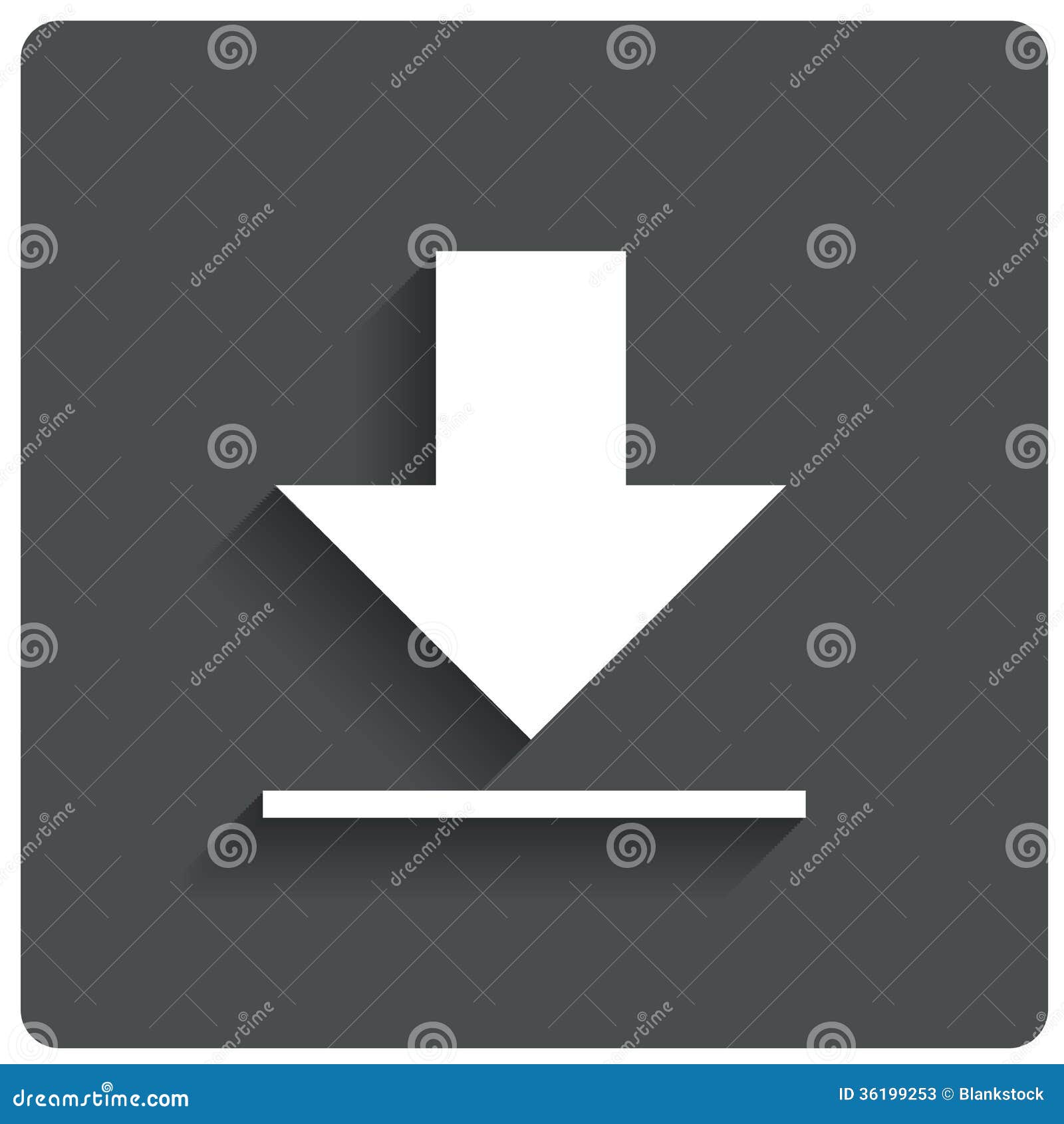 Download Sign. Downloading Flat Icon Stock Illustration - Illustration ...