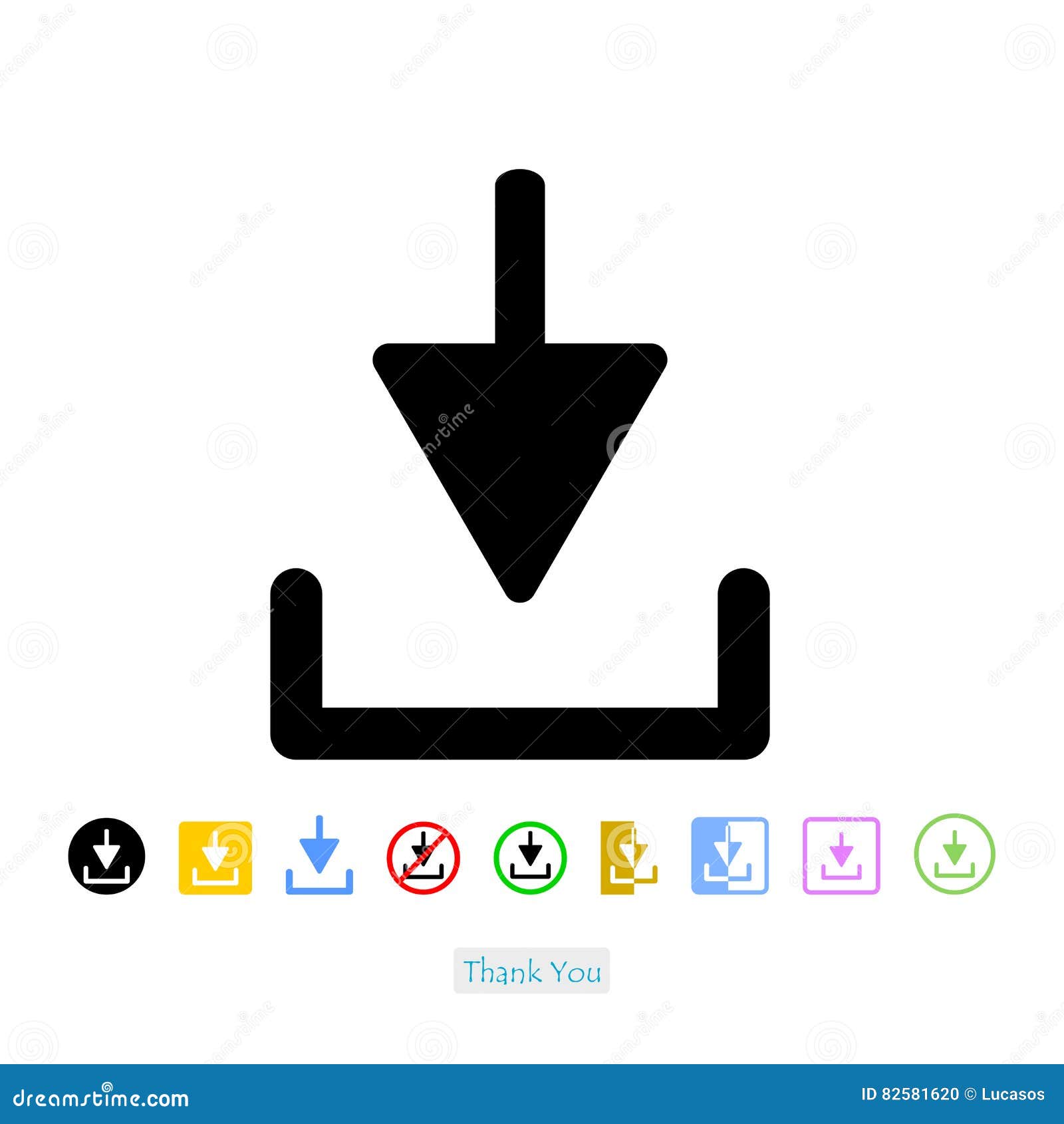 Download Sign in Flat Style Stock Vector - Illustration of download ...