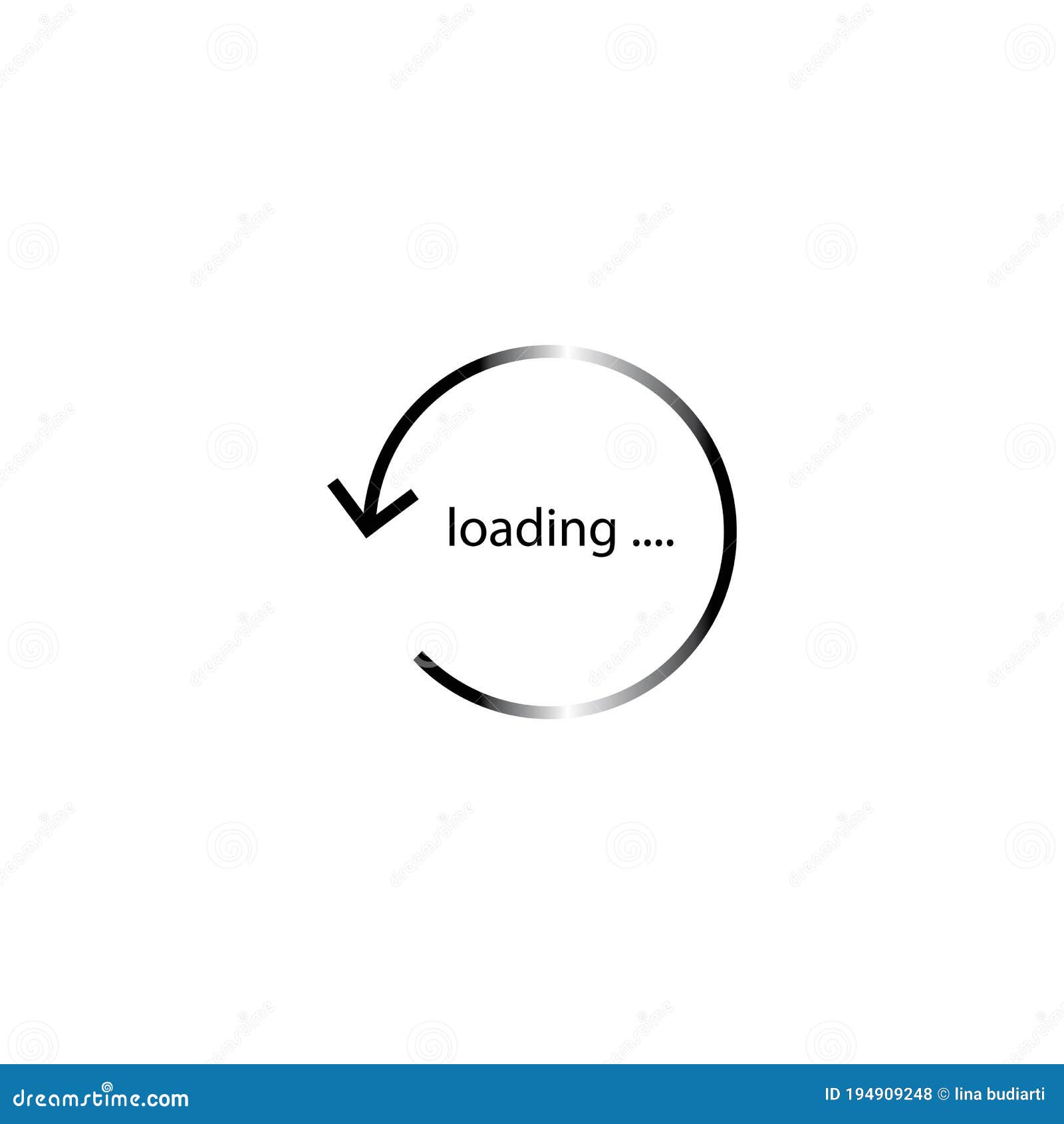 Loading icon stock vector. Illustration of simple, wait - 194909248