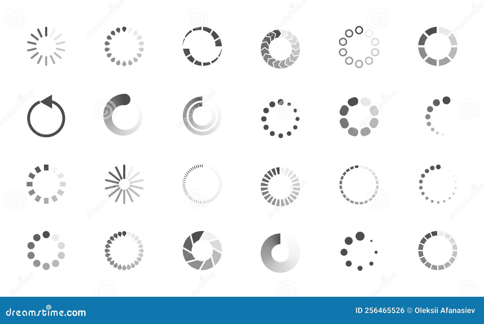 Download Sign Set. Load Icons Set. Load System Stock Vector ...